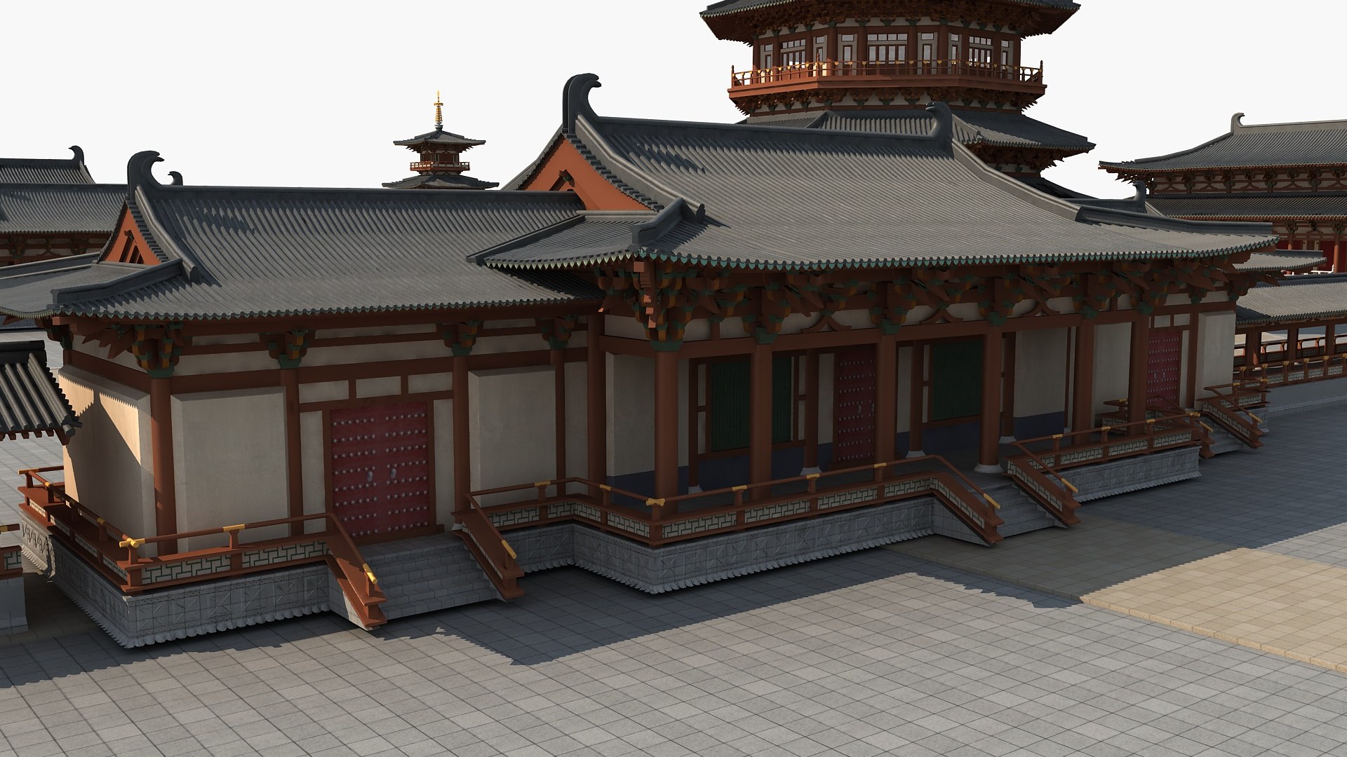 3D chinese ancient city model - TurboSquid 1671469