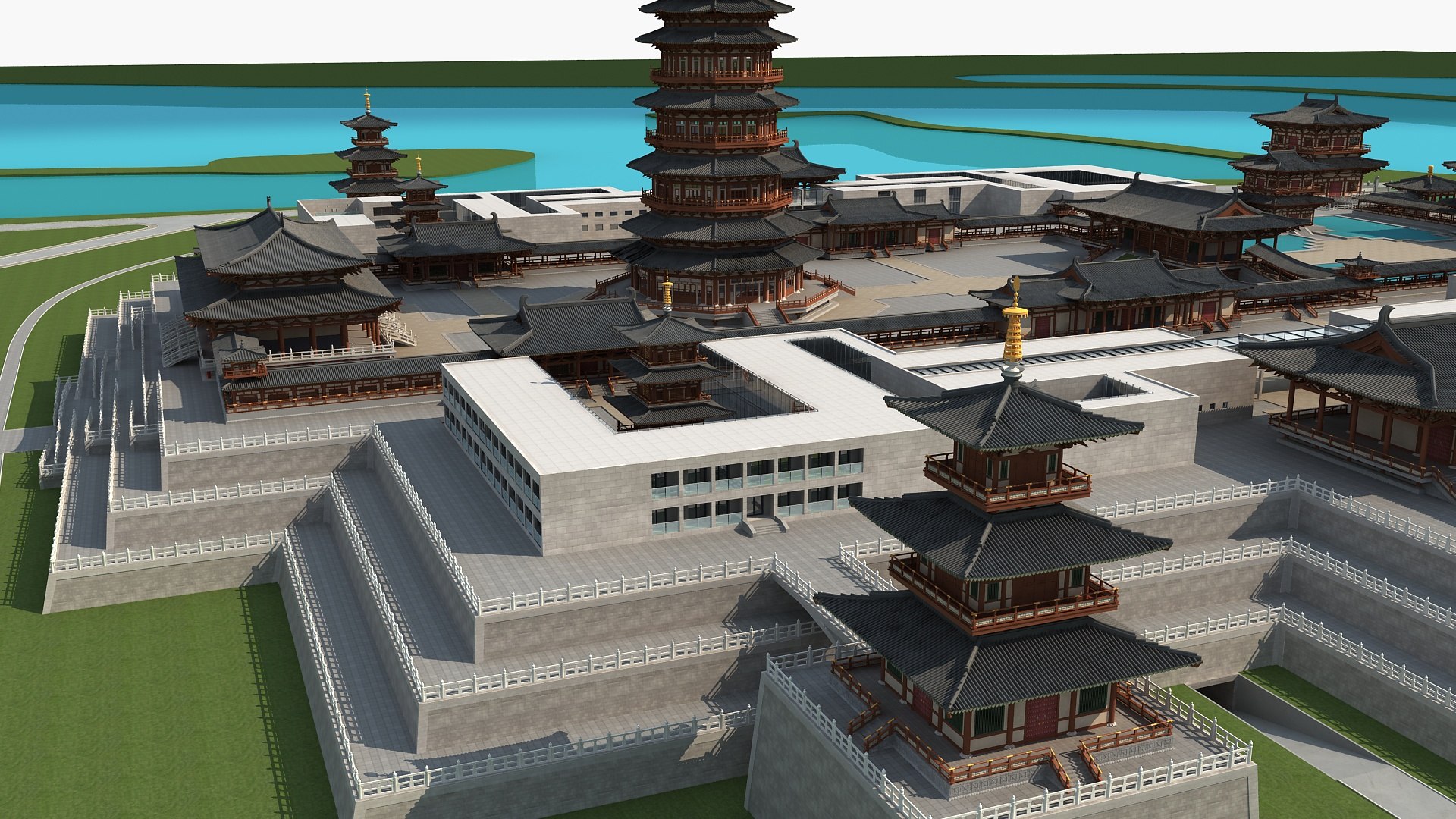 3D chinese ancient city model - TurboSquid 1671469
