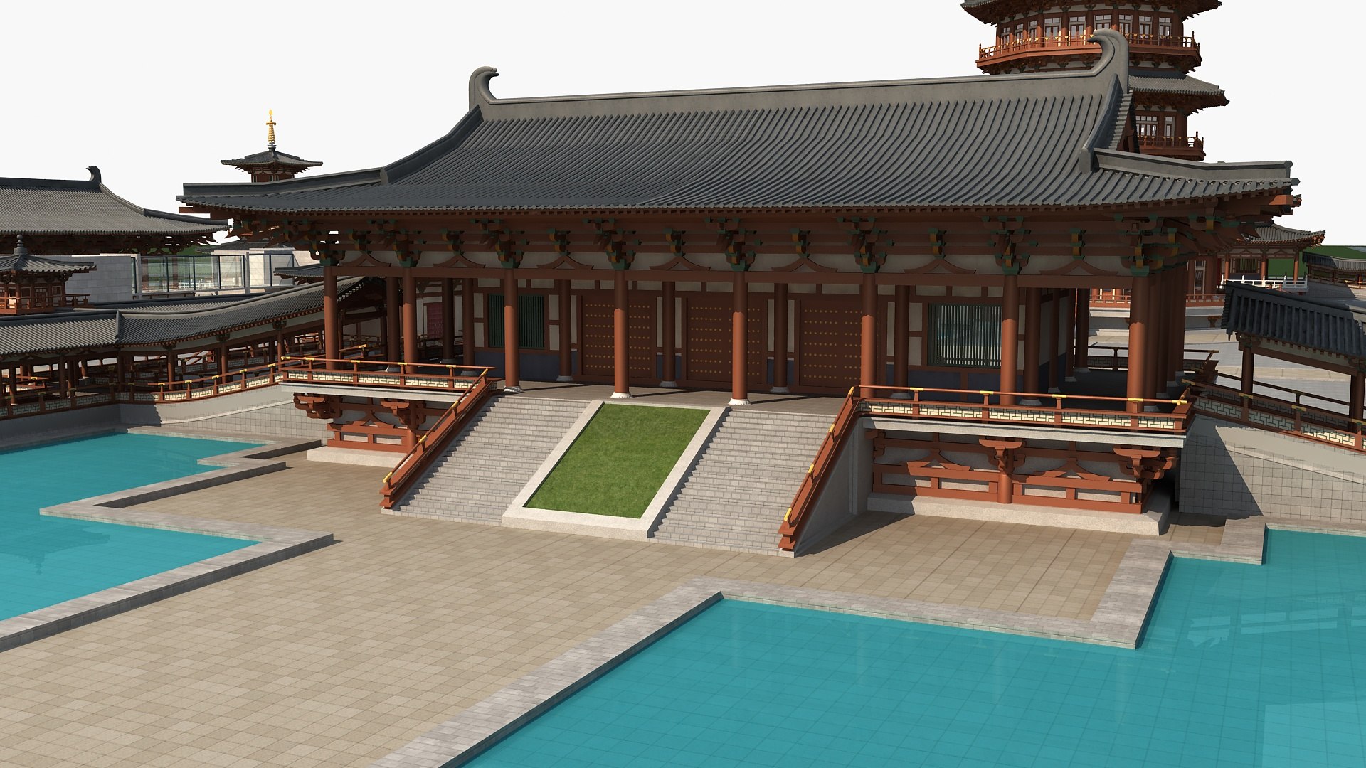 3D chinese ancient city model - TurboSquid 1671469