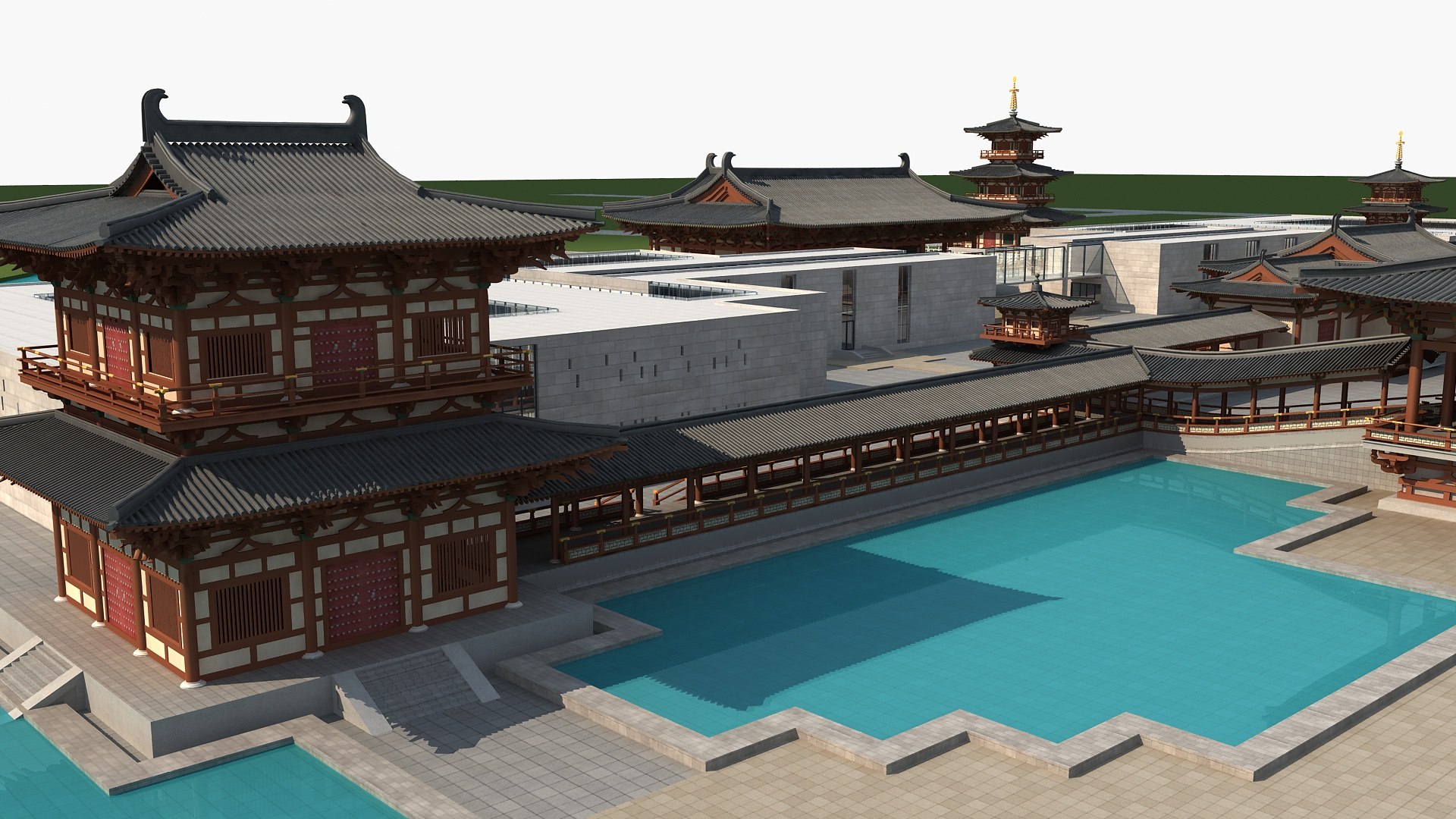 3D chinese ancient city model - TurboSquid 1671469