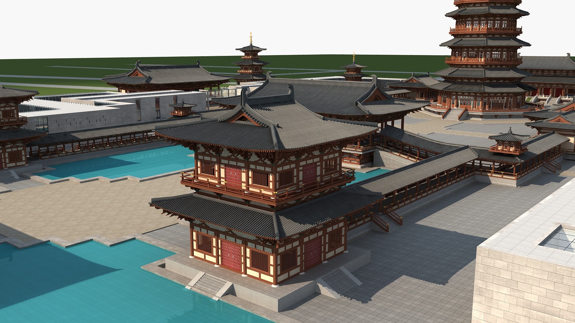 3D Chinese Ancient City Model - TurboSquid 1671469