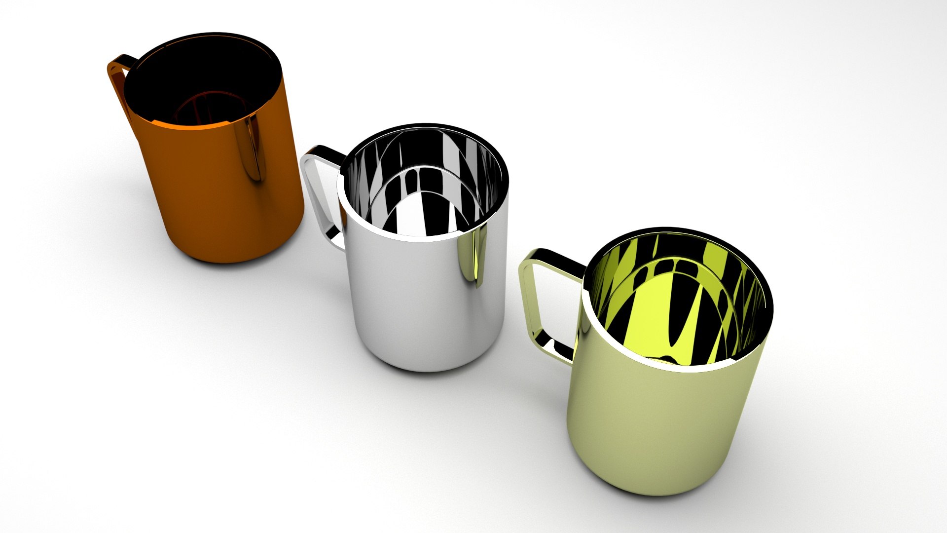 3D Metal Cups Set - TurboSquid 2268132