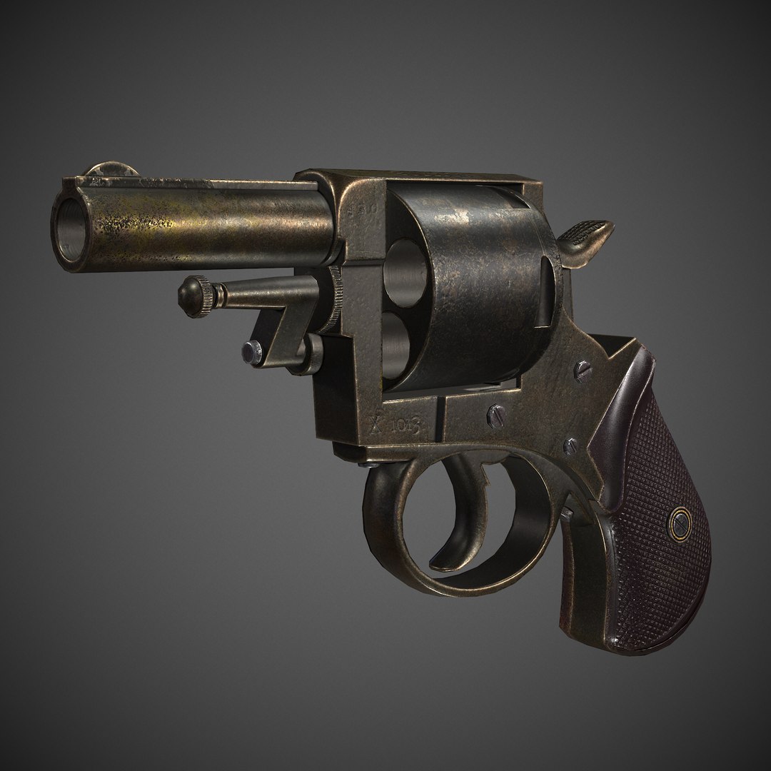 3D Revolver British Bulldog - TurboSquid 2015407