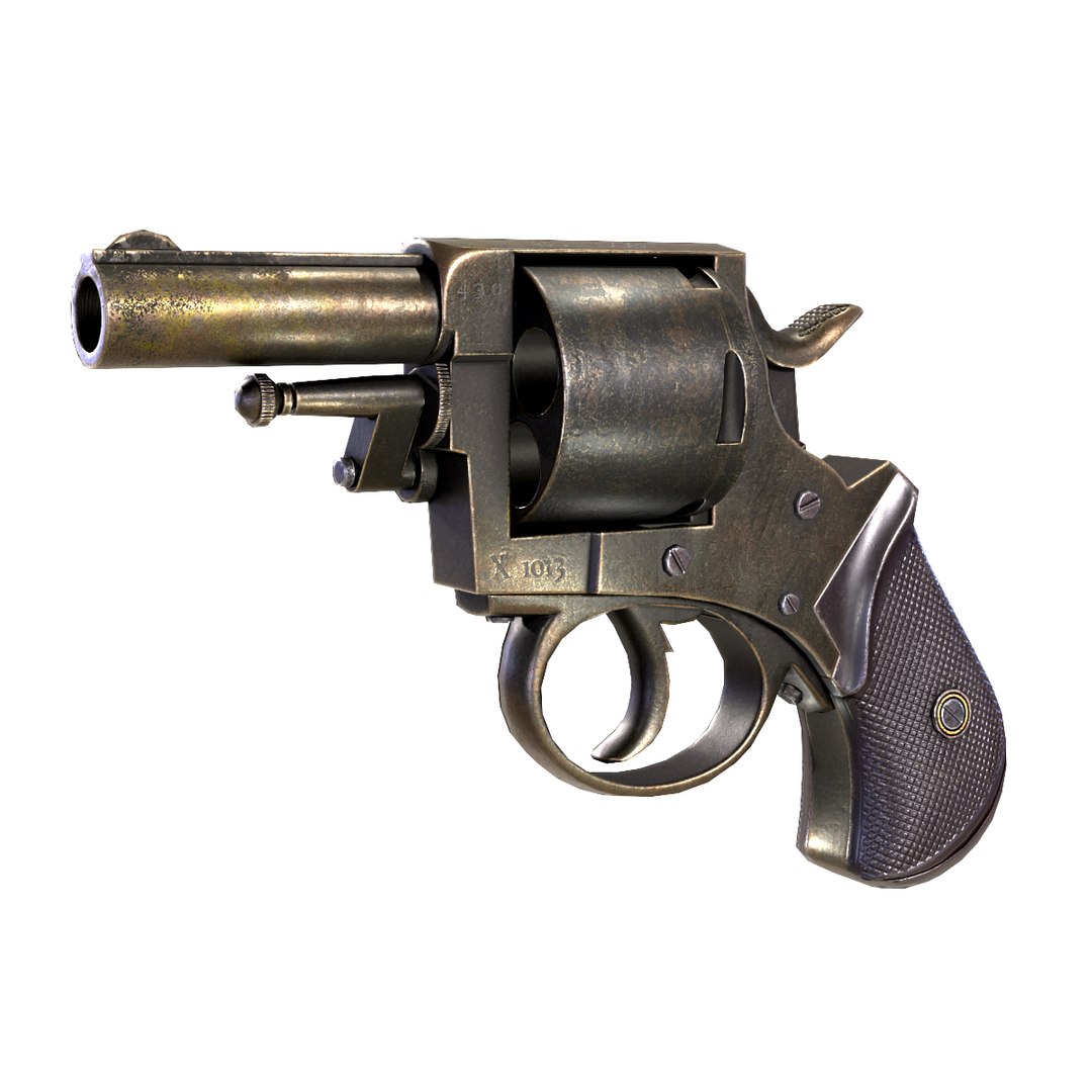 3D Revolver British Bulldog - TurboSquid 2015407