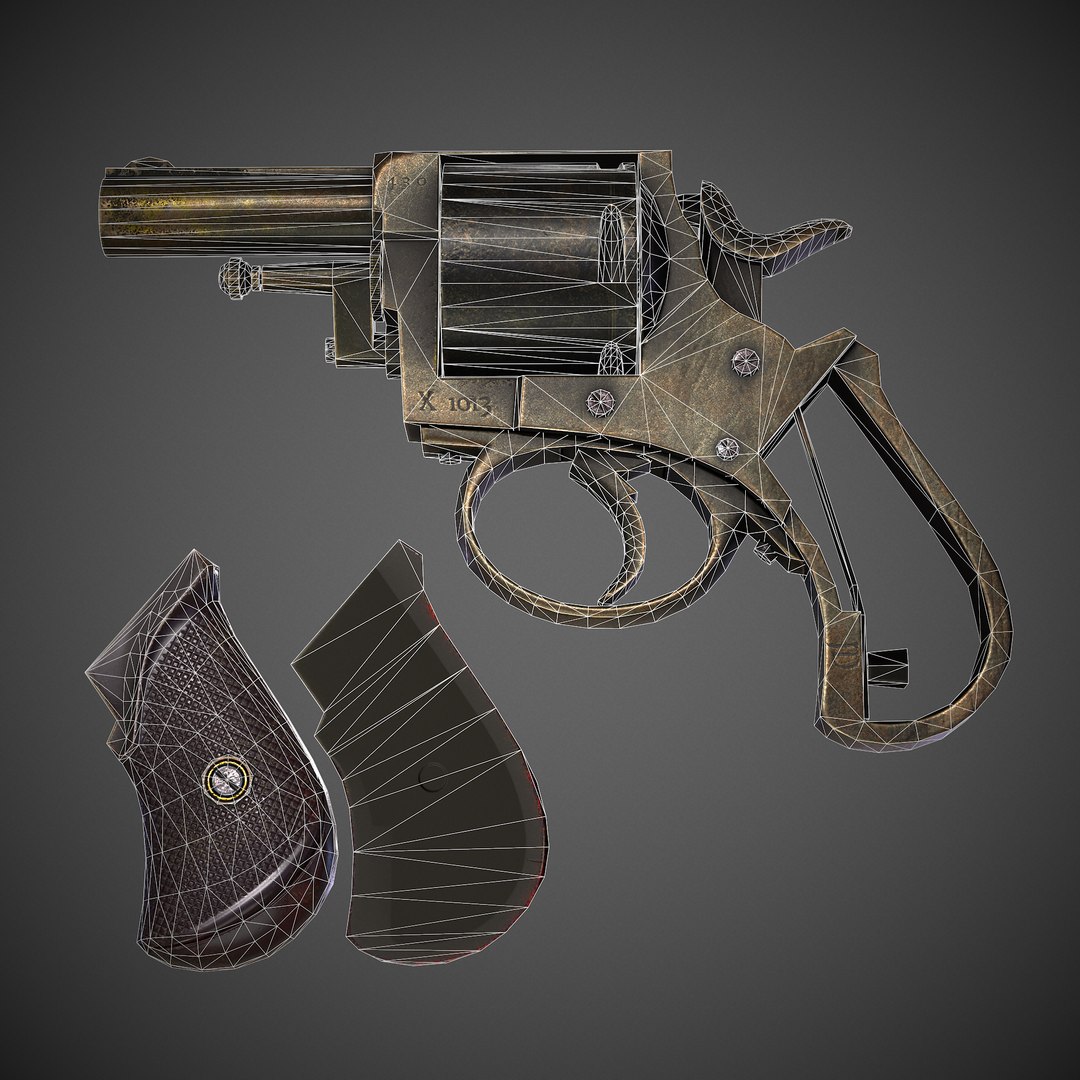 3D Revolver British Bulldog - TurboSquid 2015407