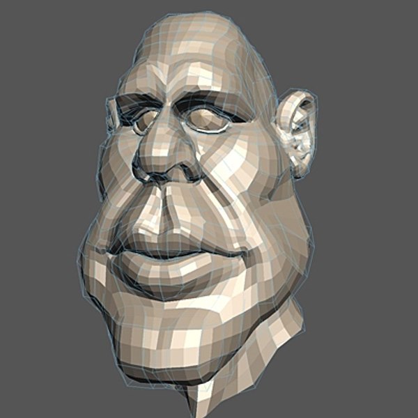 3d model adam head cartoon