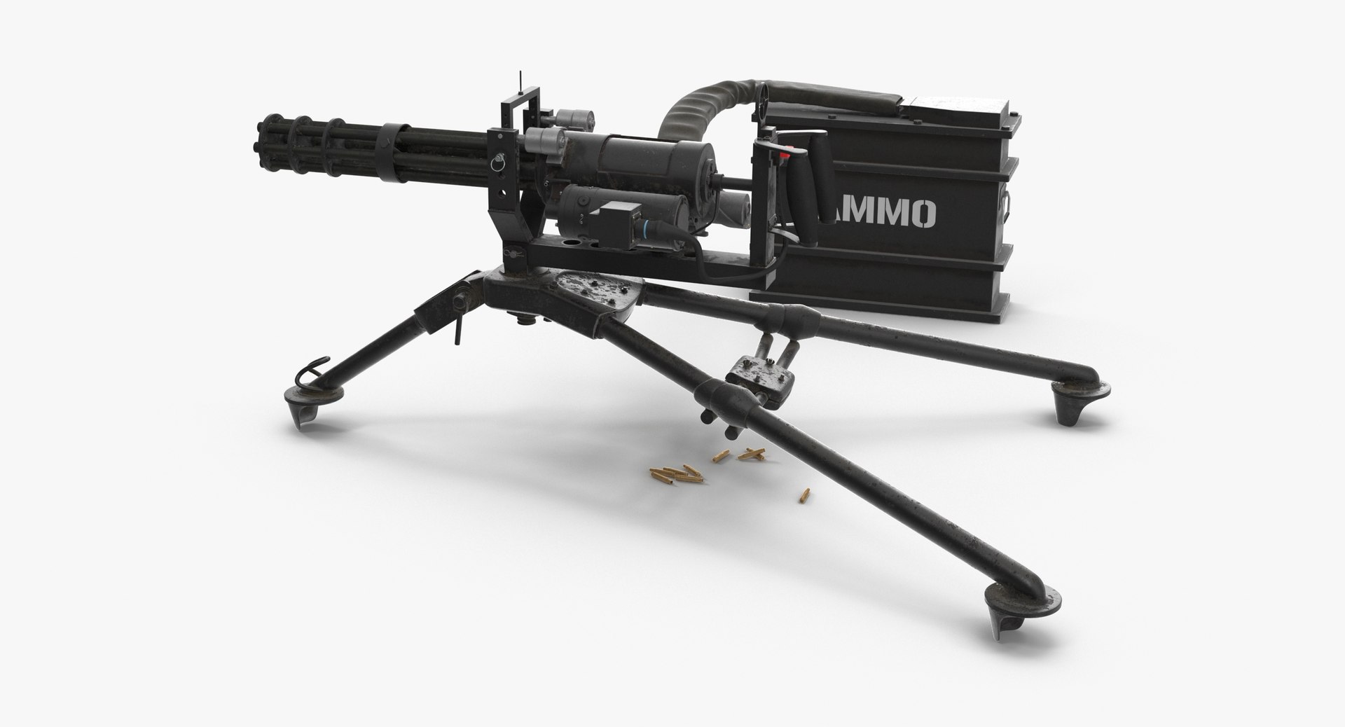 3D M134 Minigun Tripod Mounted - TurboSquid 1256670