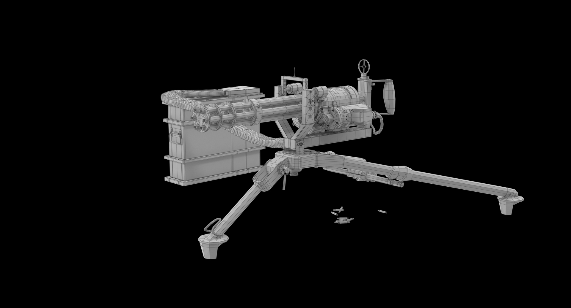 3D M134 Minigun Tripod Mounted - TurboSquid 1256670