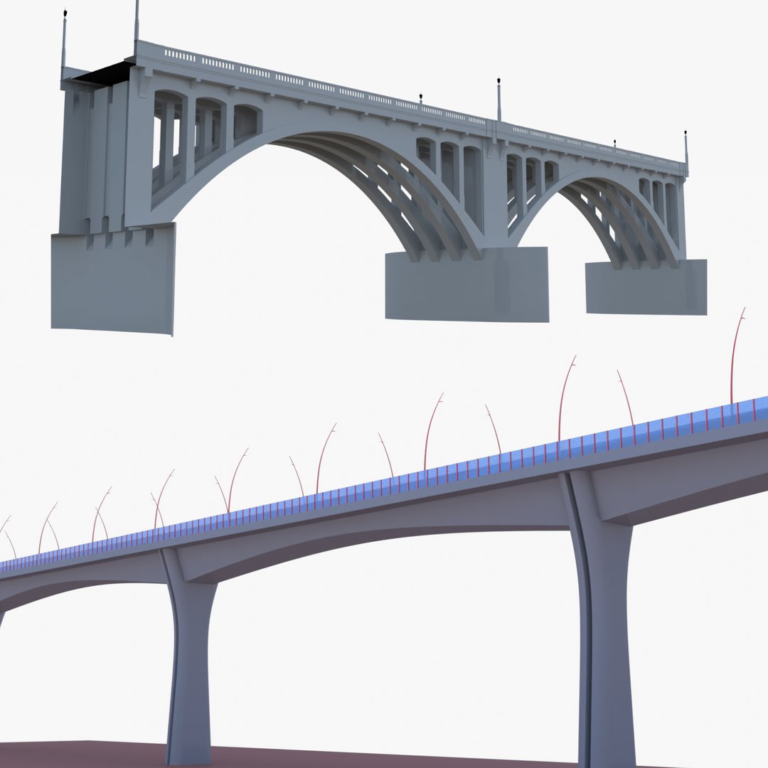 Road Bridges Collection 3D Model - TurboSquid 2097282