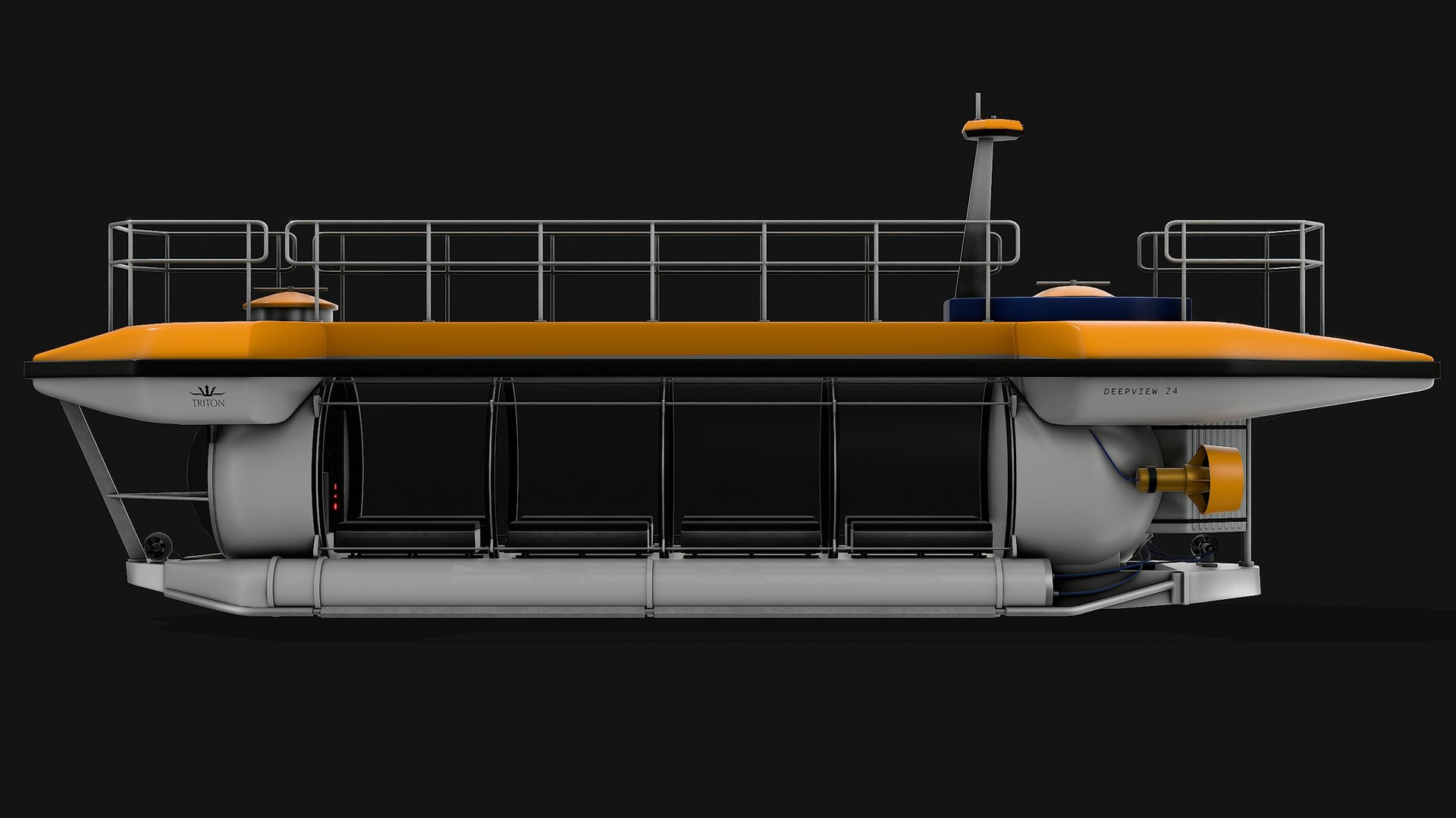 3D Triton Deepview Submarine - TurboSquid 2281564