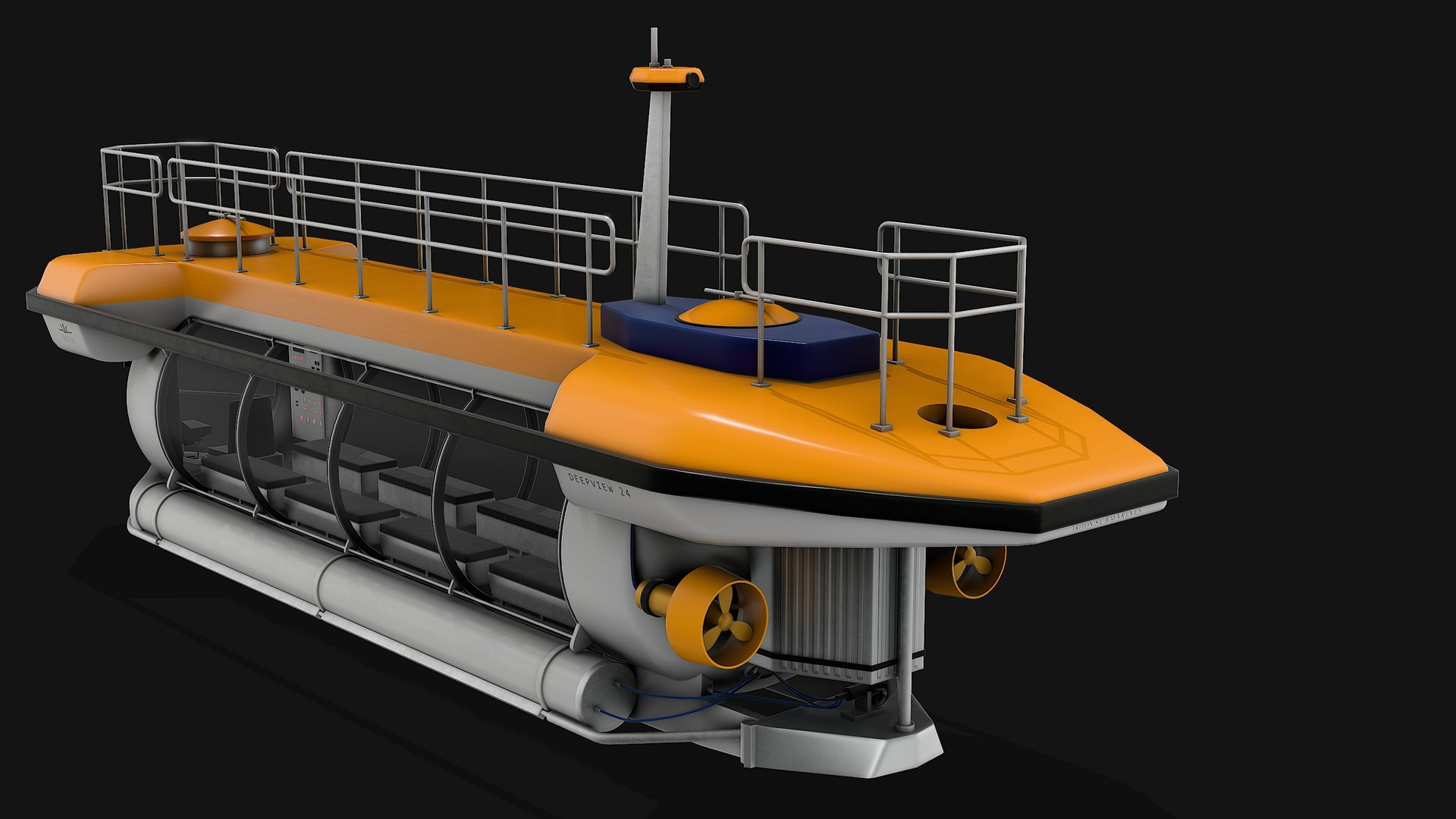 3D Triton Deepview Submarine - TurboSquid 2281564