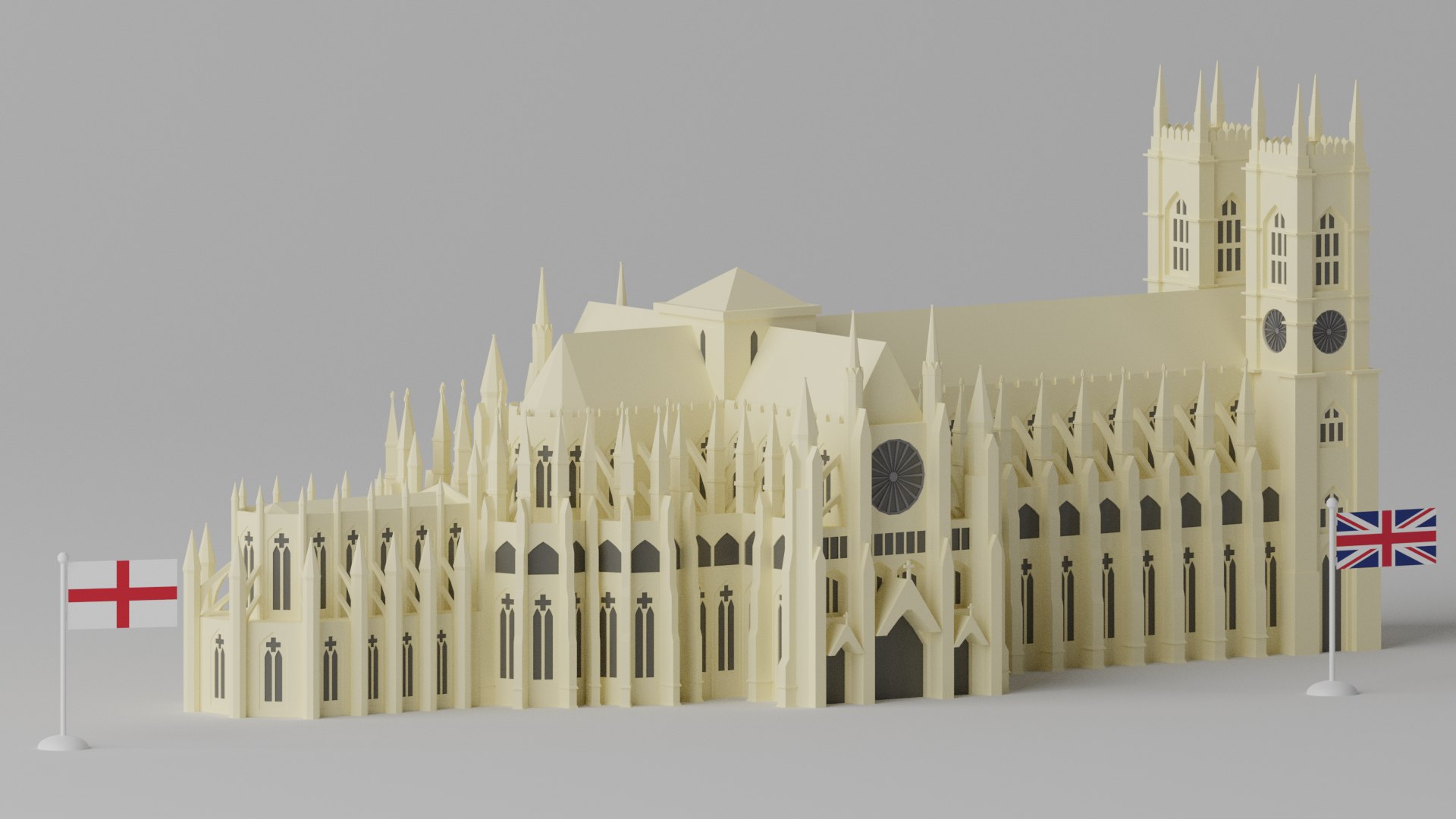 Westminster Abbey UK London 3D Model - TurboSquid 2385027