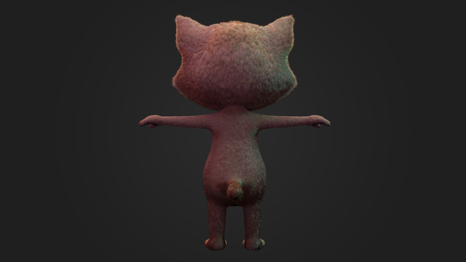 Stylized Cartoon Cat Character 3D Model Fur Textured 3D Model ...