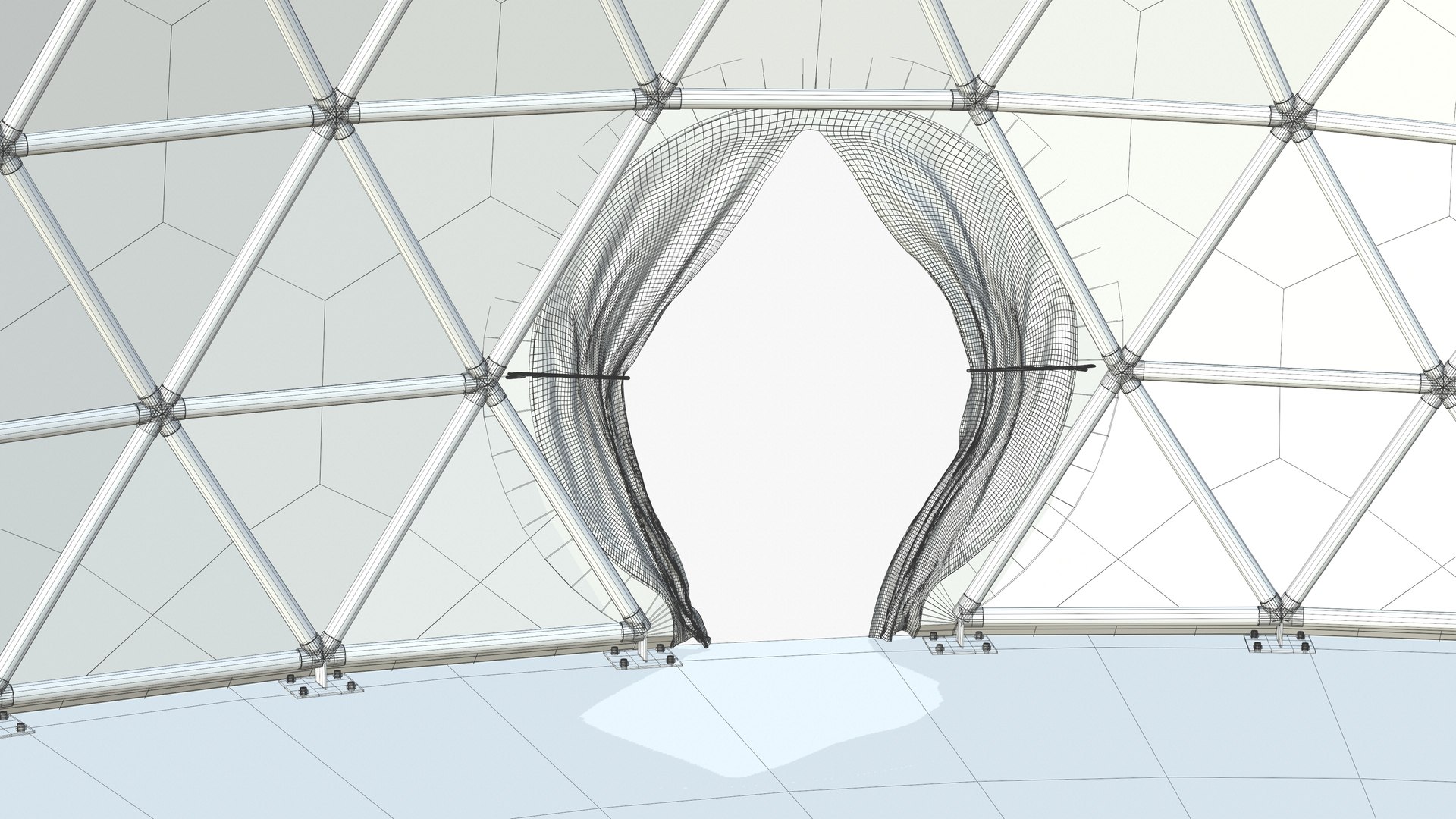 3D Geodesic Dome Structure model - TurboSquid 1898220