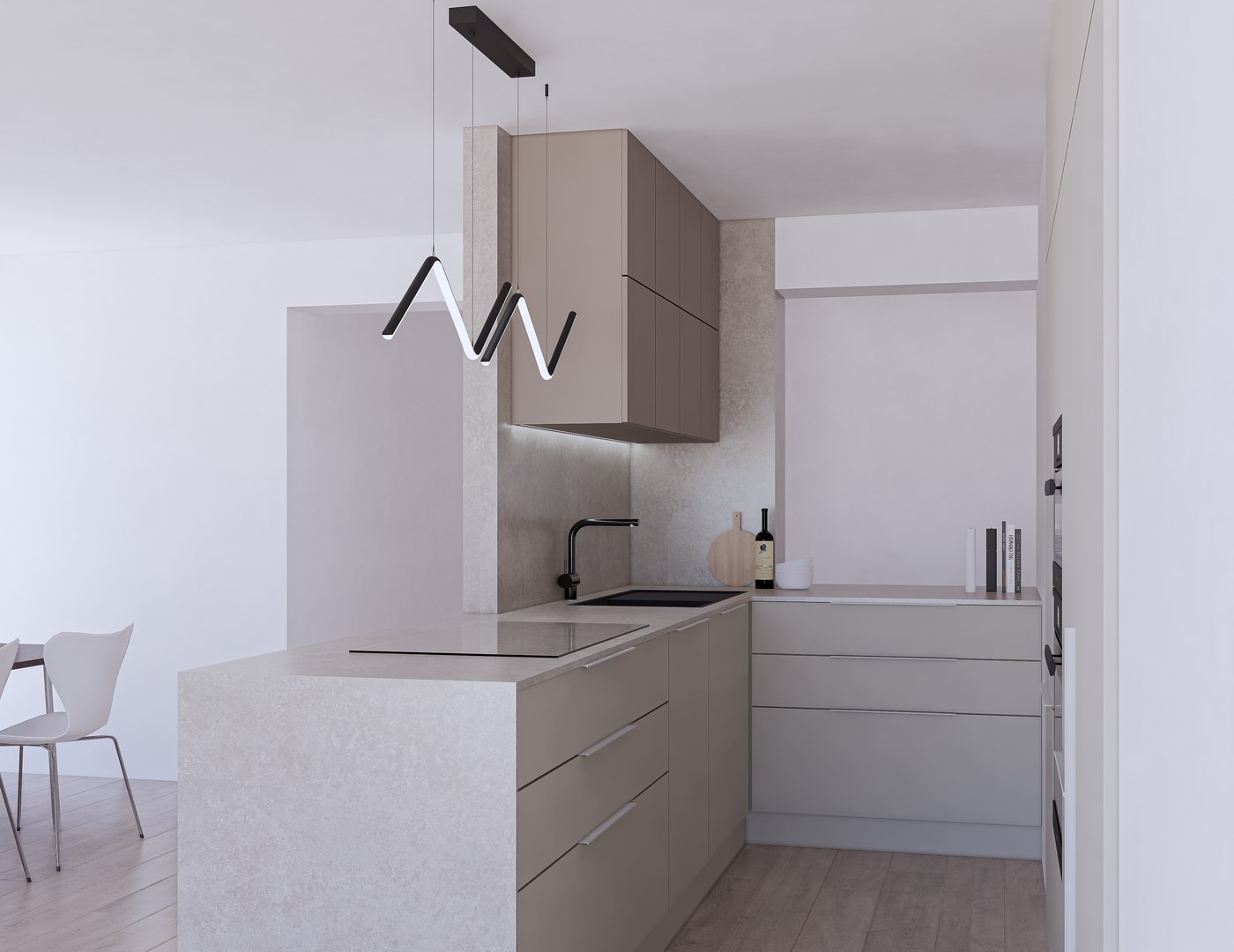 Modern Kitchen Created In Revit 10 Model - TurboSquid 1974470