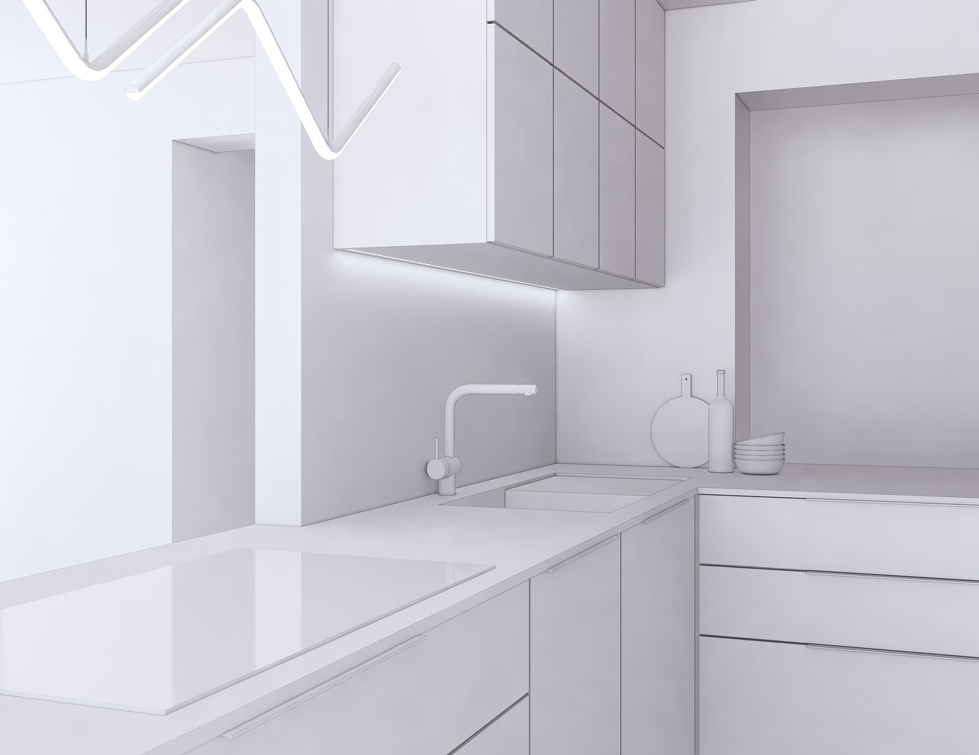 Modern Kitchen Created In Revit 10 Model - TurboSquid 1974470