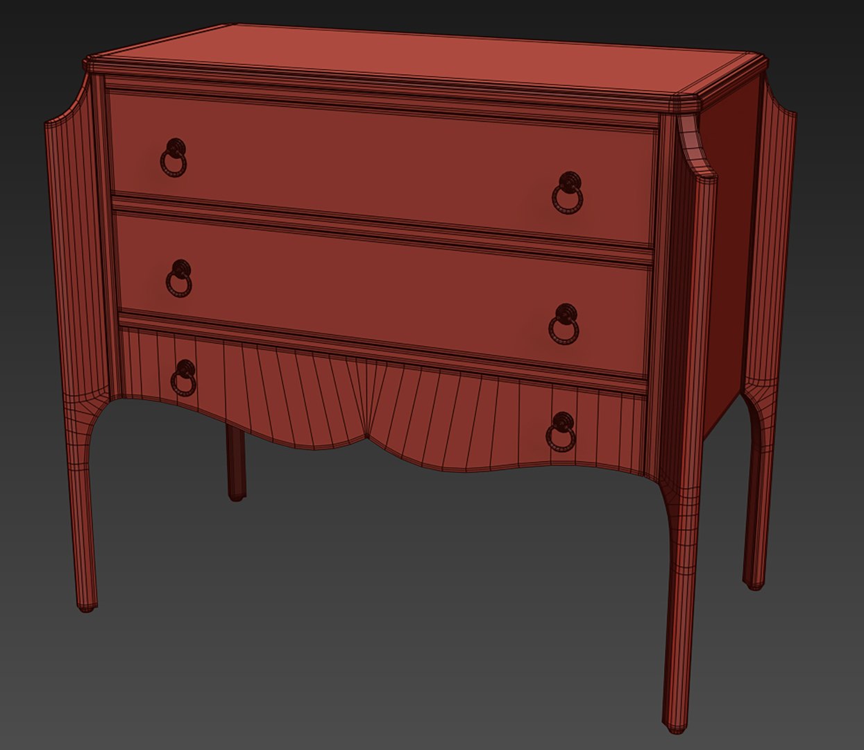 Chest of drawers bedside table Perry Horchow 3D - TurboSquid 2099853