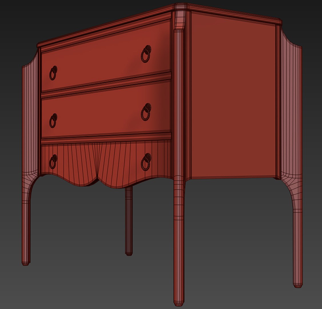 Chest of drawers bedside table Perry Horchow 3D - TurboSquid 2099853