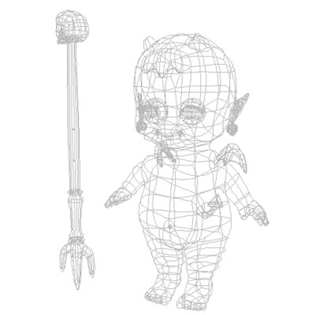 3d Devil Baby Model