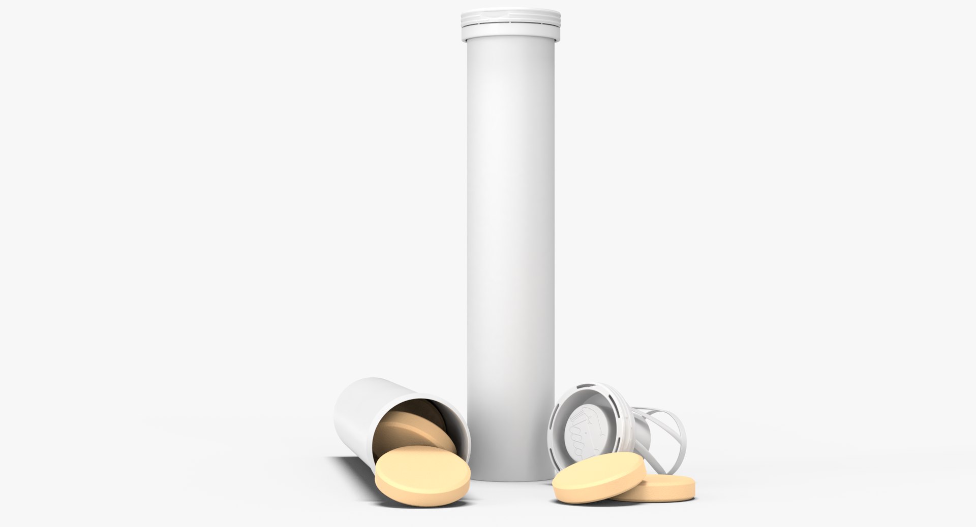 Vitamin Tubes 14x2 6cm 3d Obj