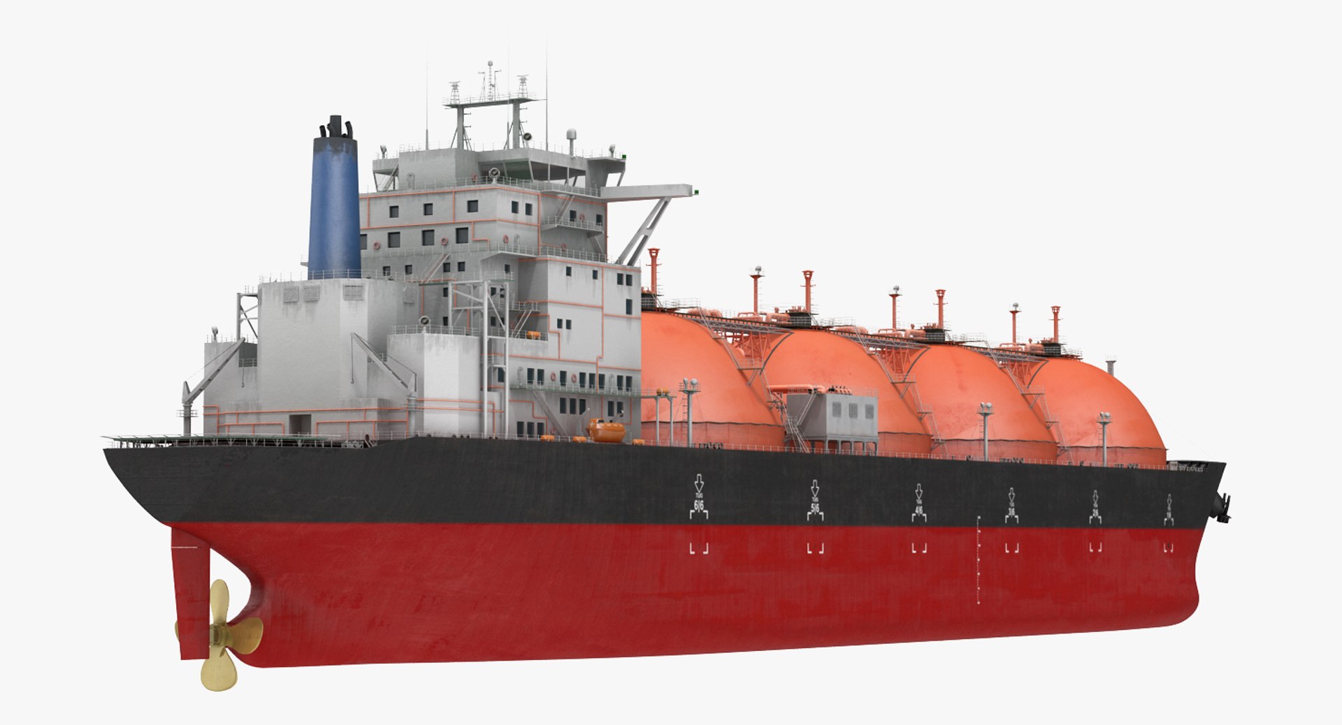 3d gas carrier ship generic model