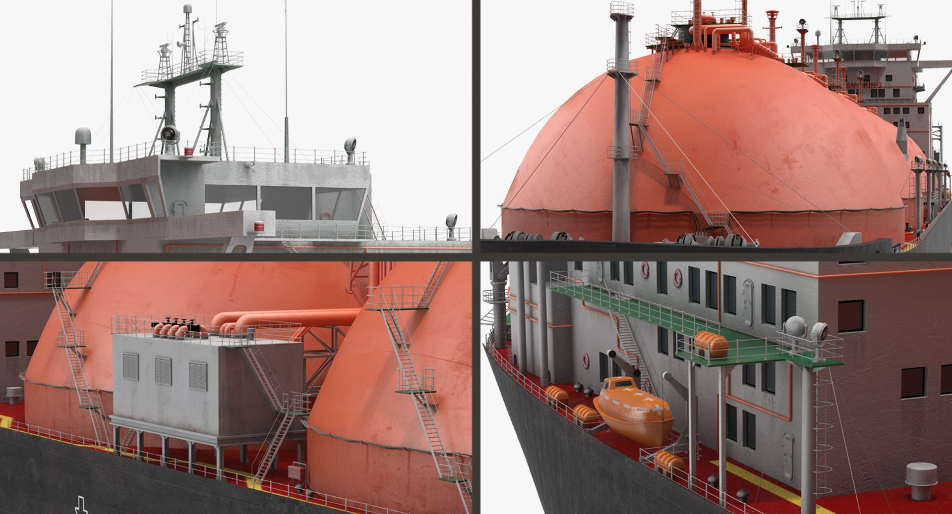 3d gas carrier ship generic model