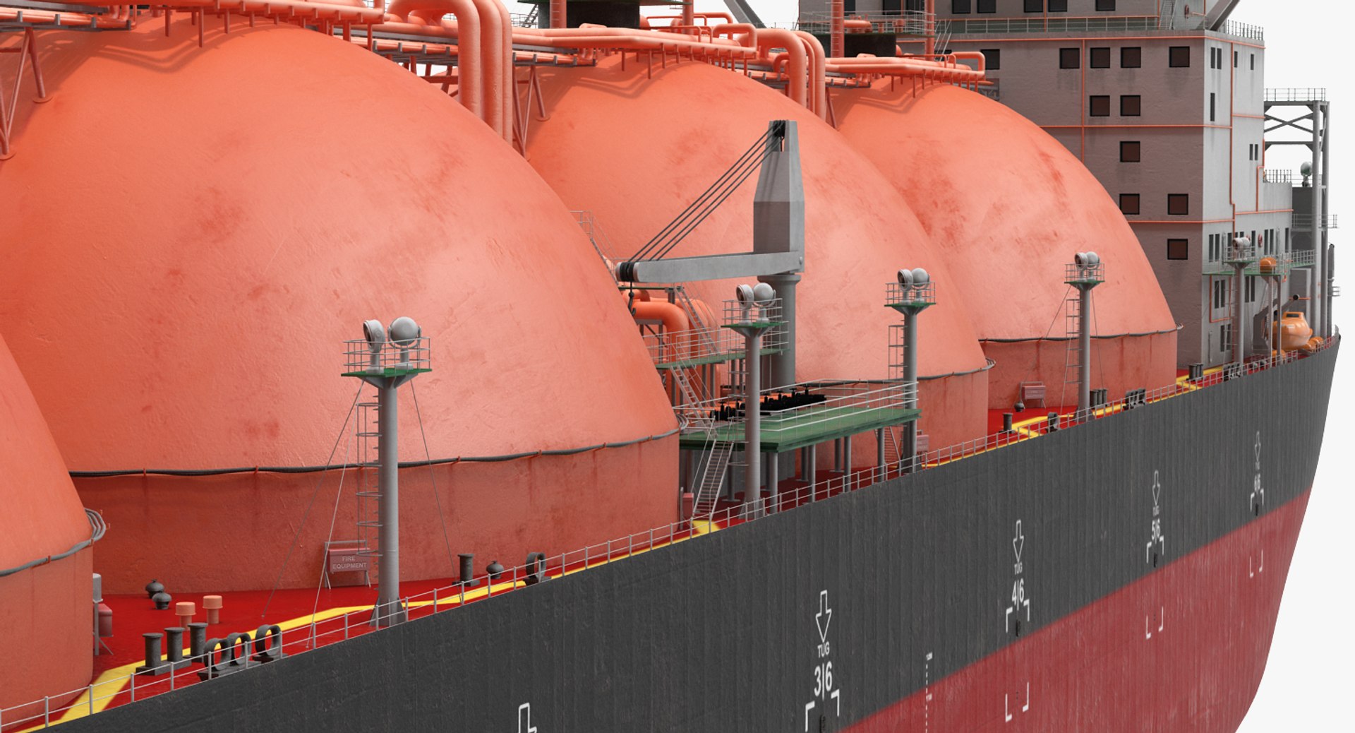 3d gas carrier ship generic model