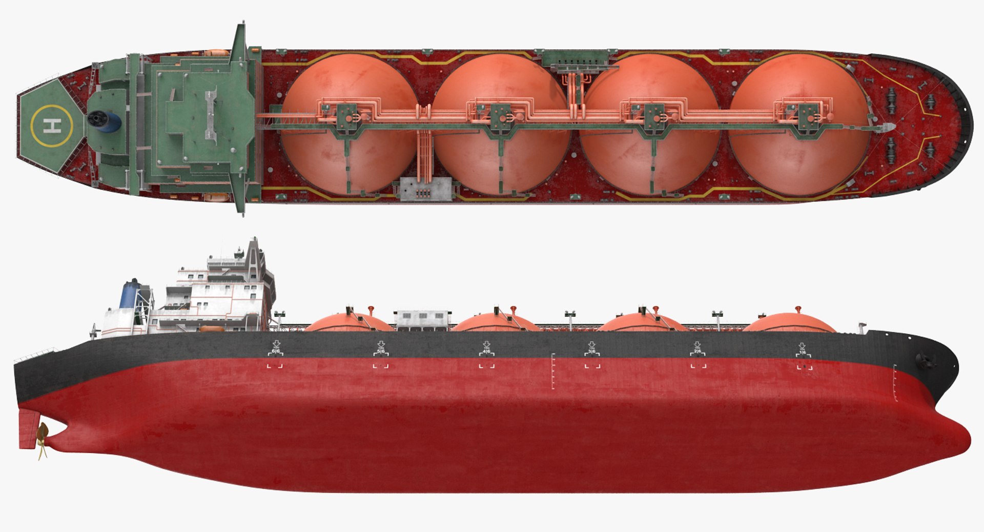 3d gas carrier ship generic model