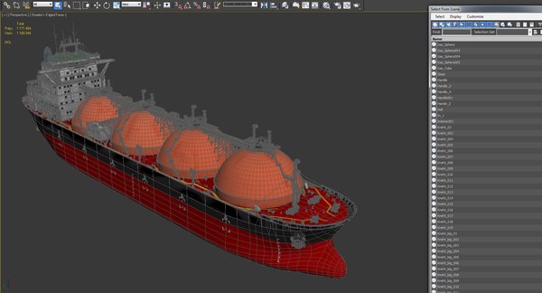 3d gas carrier ship generic model