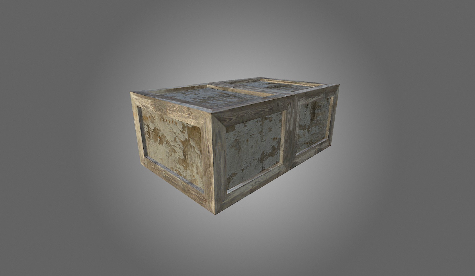Low-poly Wooden Crate 3d Model