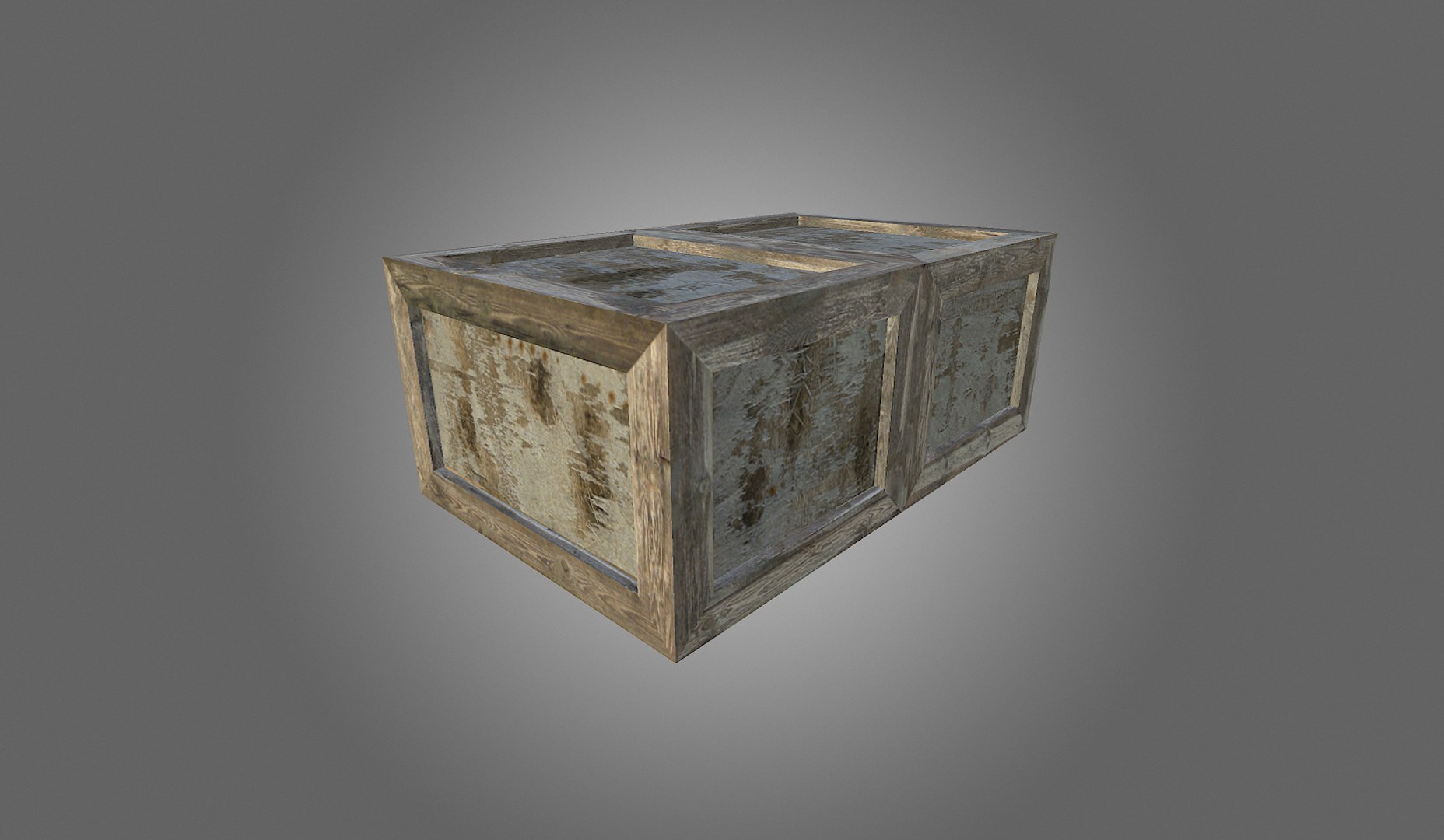 Low-poly Wooden Crate 3d Model