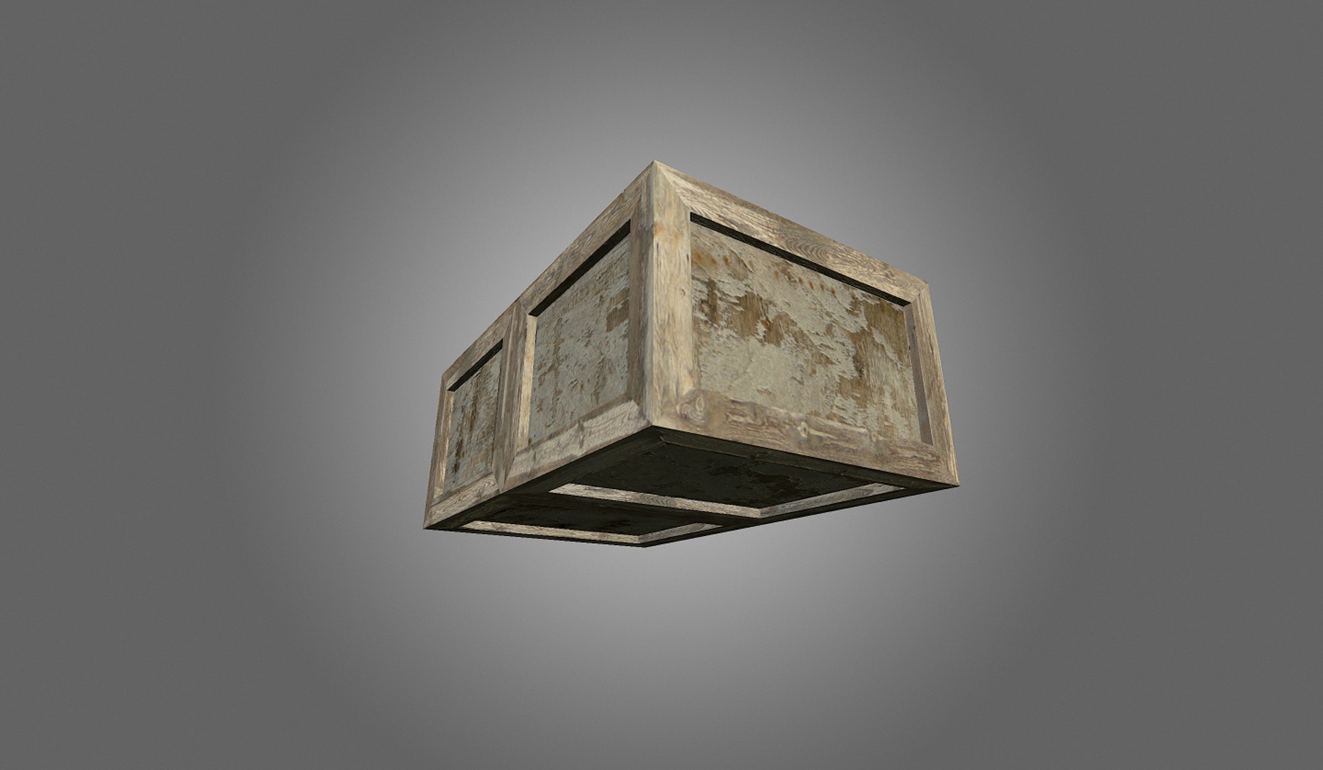 Low-poly Wooden Crate 3d Model