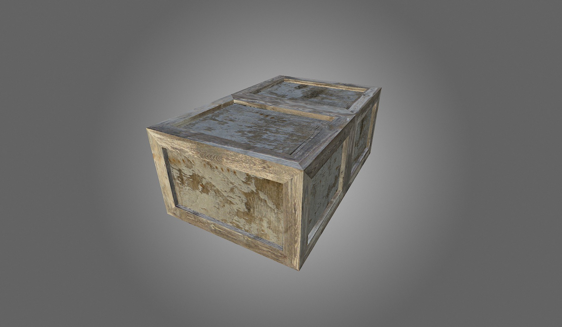 Low-poly Wooden Crate 3d Model