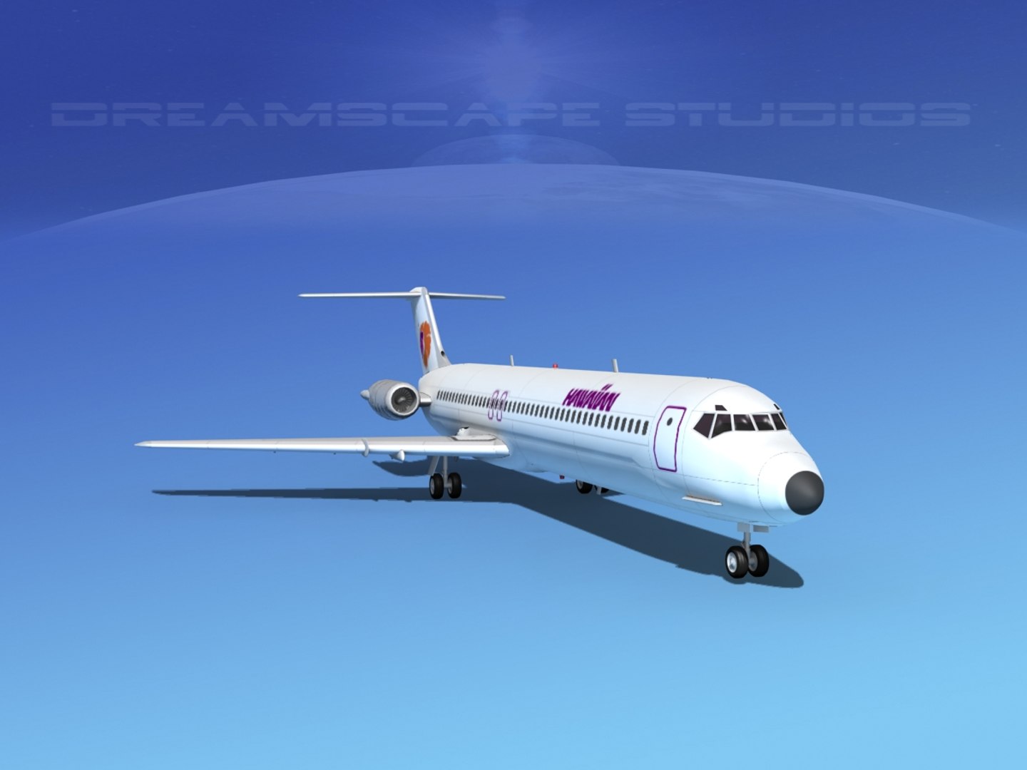 3d turbines dc-9-50 douglas dc-9 aircraft model