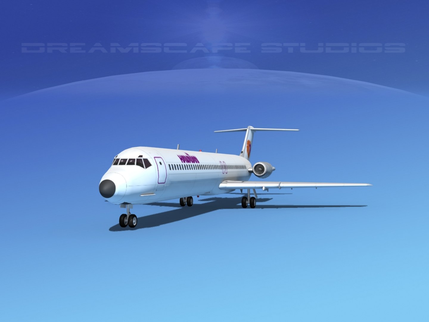 3d turbines dc-9-50 douglas dc-9 aircraft model