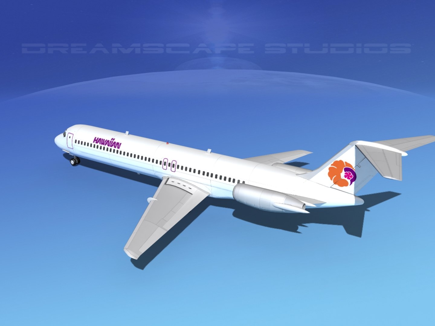 3d turbines dc-9-50 douglas dc-9 aircraft model