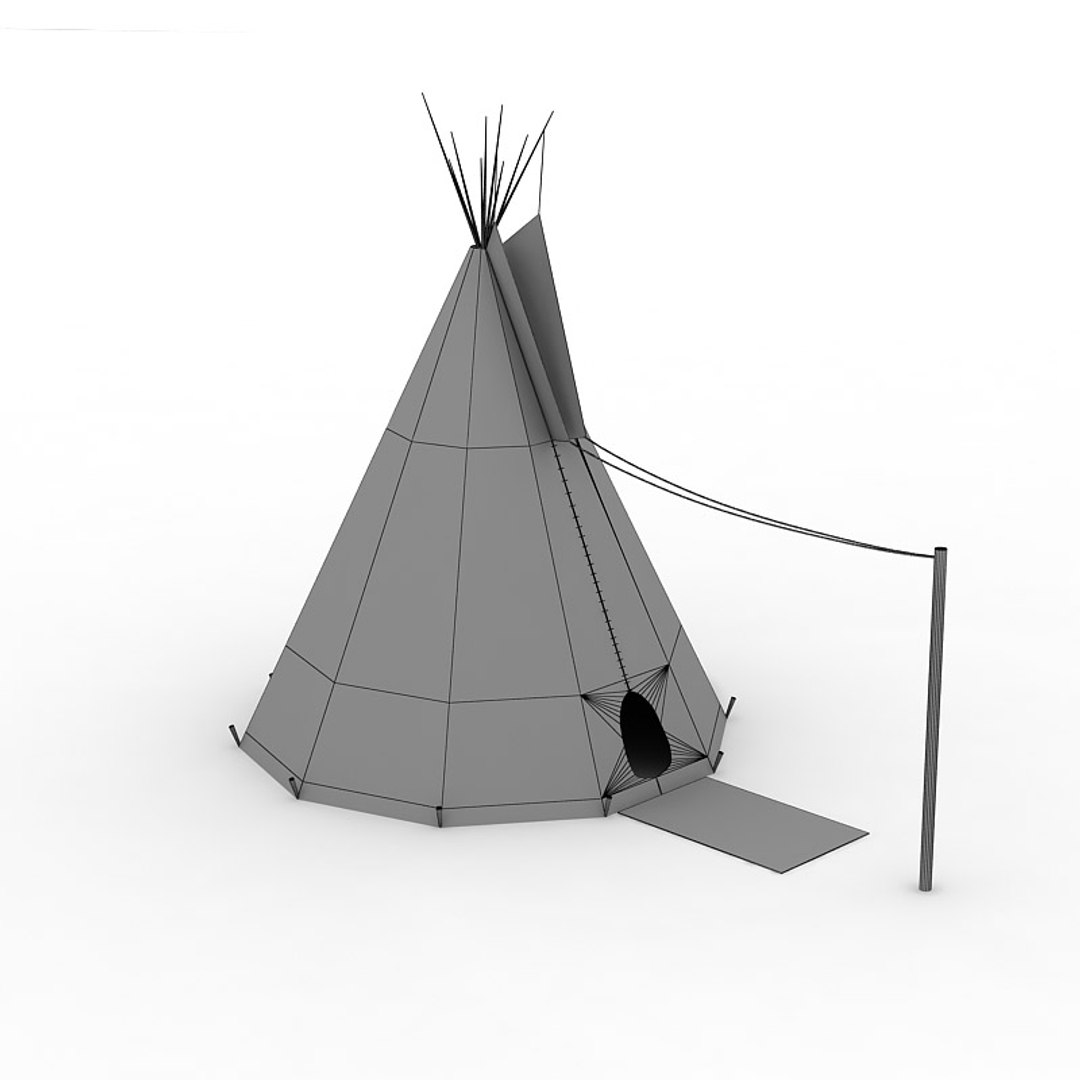 3d Tepee Tribes Conical