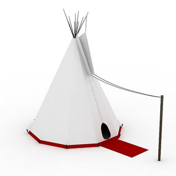 3d tepee tribes conical