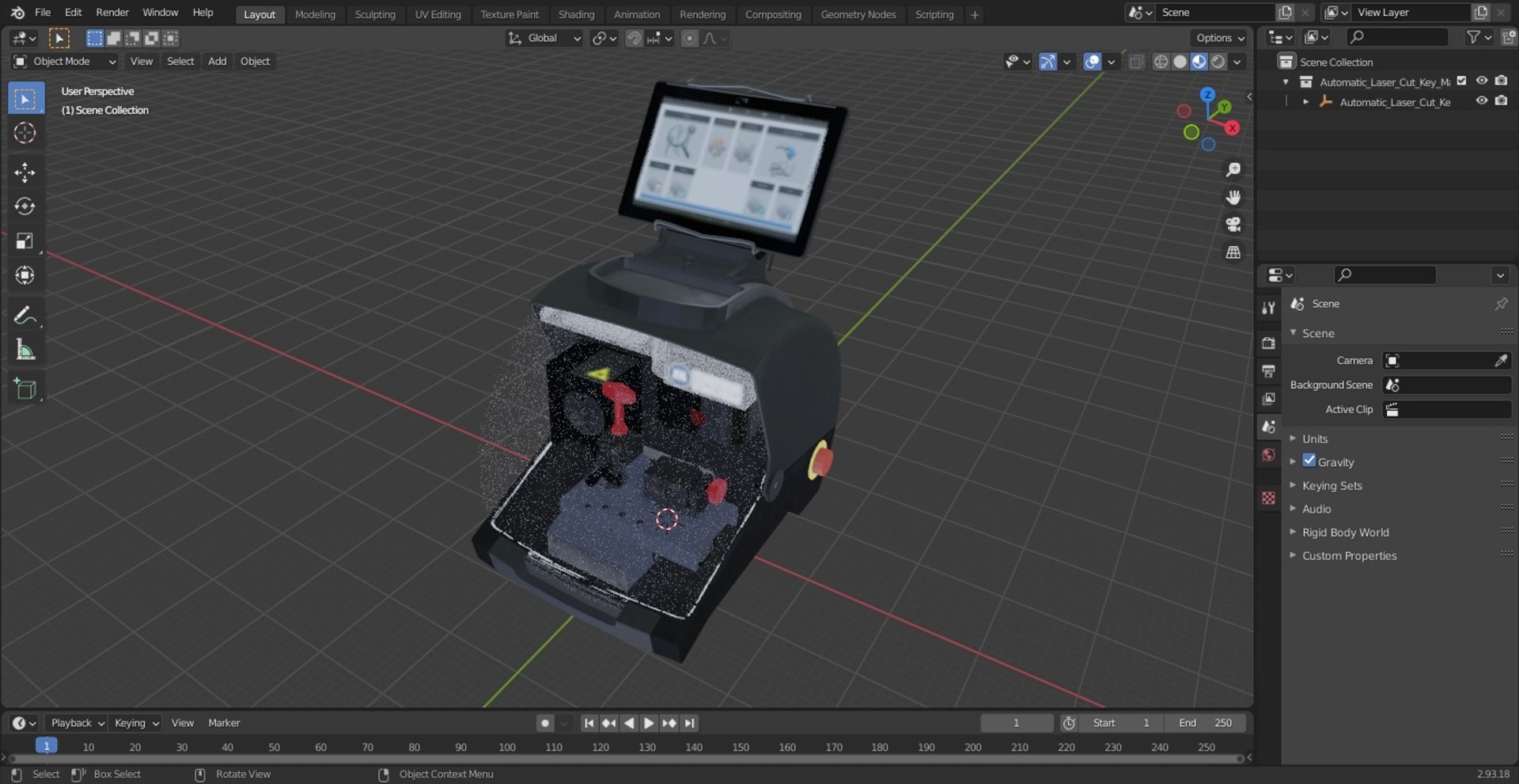 Automatic Laser Cut Key Machine 3D model - TurboSquid 2098299