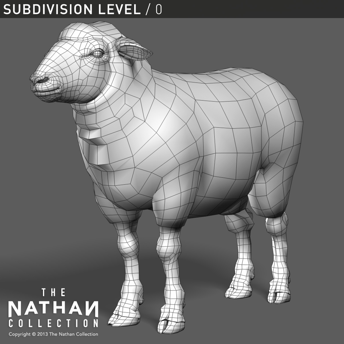 3d model sheep fur
