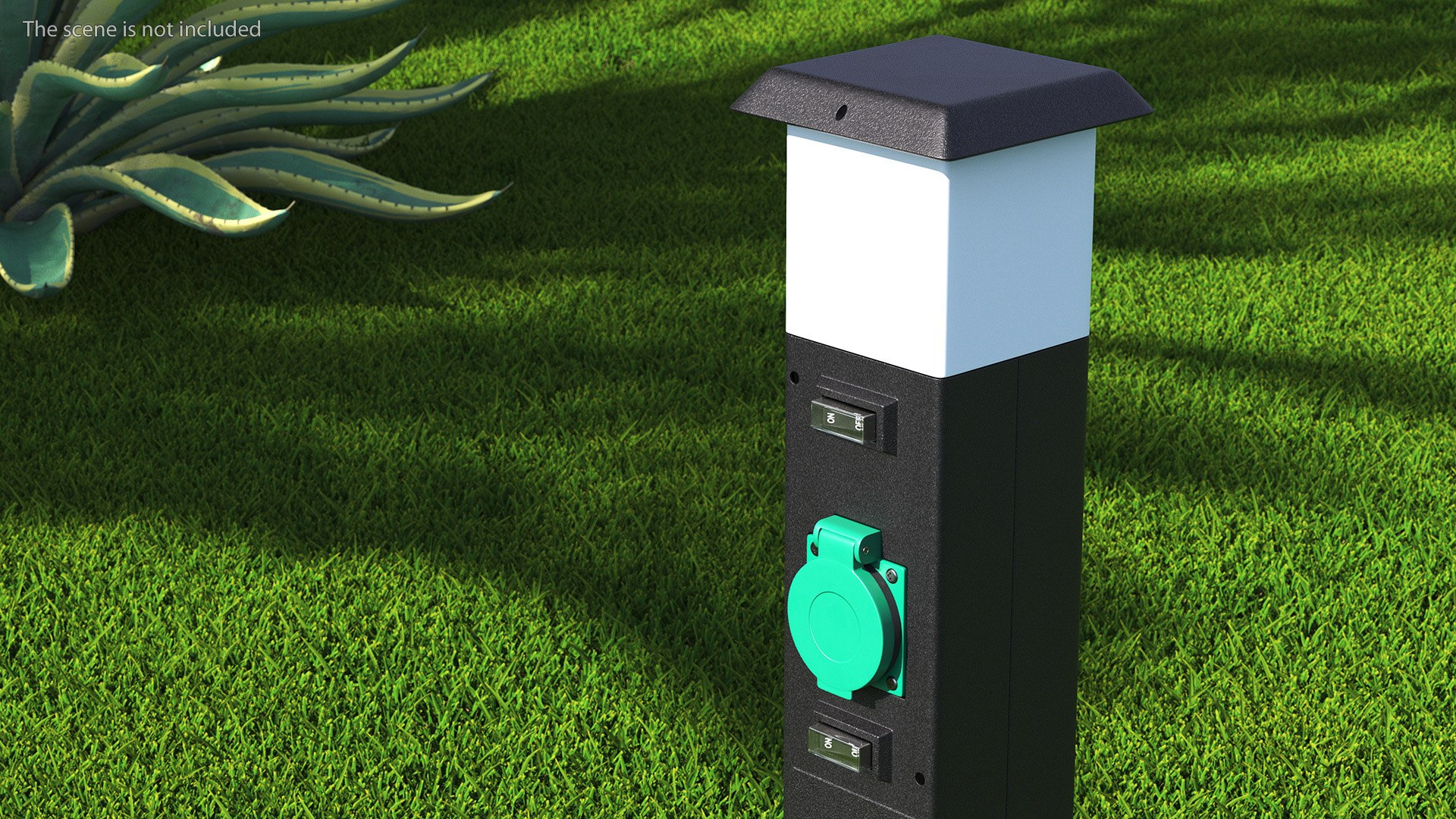 3D Garden Energy Column With 2 Socket And 4 Switches - TurboSquid 2167686