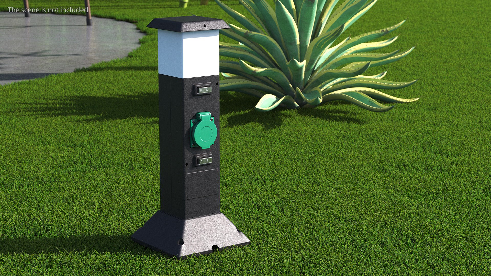 3D Garden Energy Column With 2 Socket And 4 Switches - TurboSquid 2167686