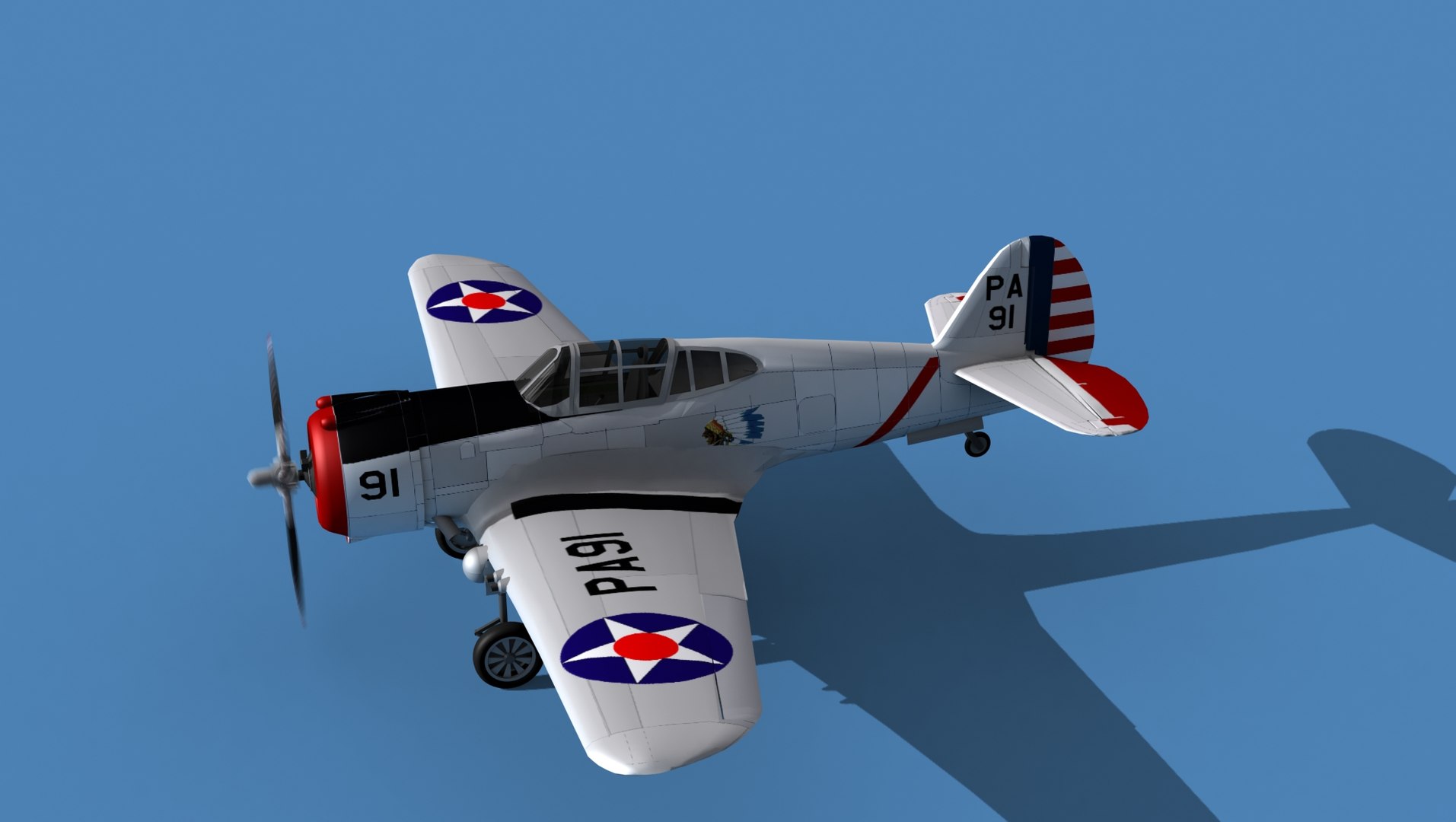 Curtiss P-36C Hawk V05 USAAF 3D Model - TurboSquid 1914314