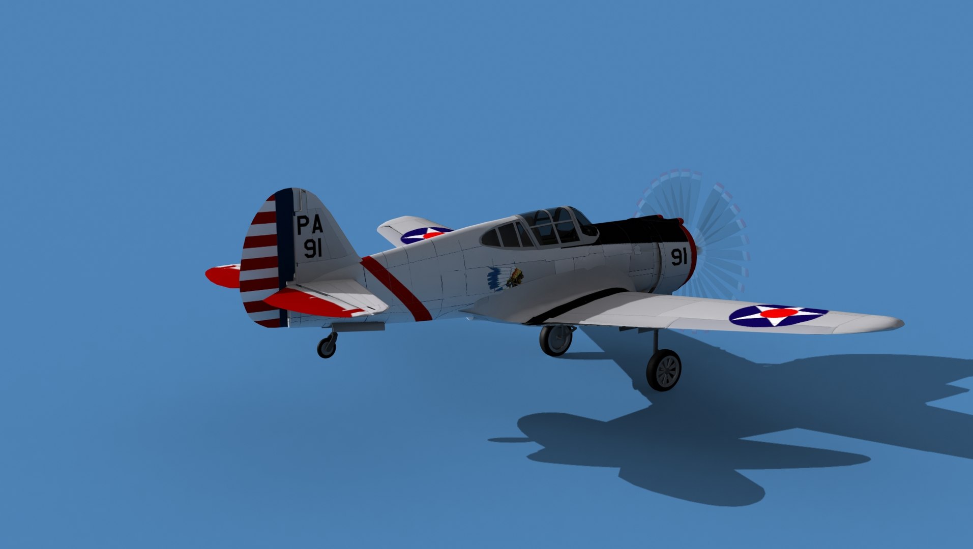 Curtiss P-36C Hawk V05 USAAF 3D Model - TurboSquid 1914314