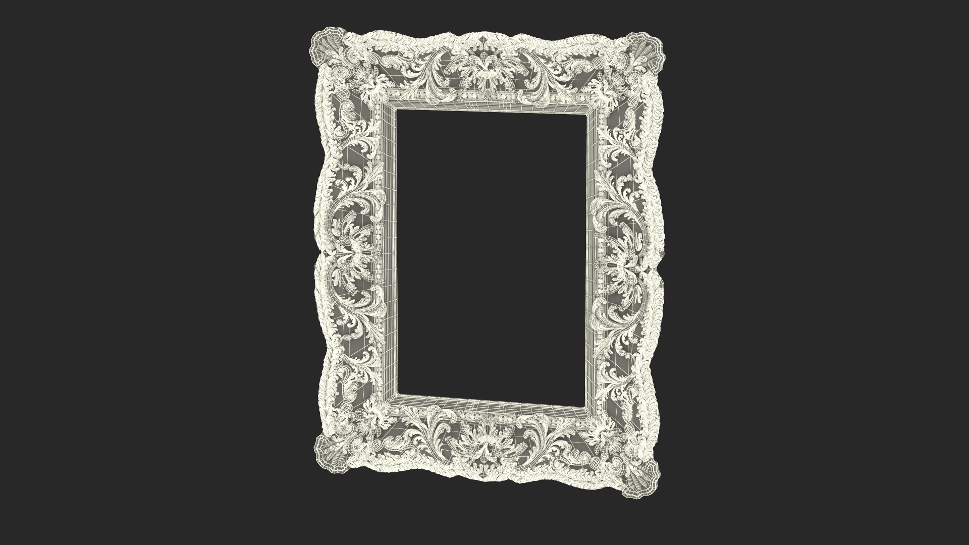 3D Ornate Baroque Picture Frame Model - TurboSquid 2216683