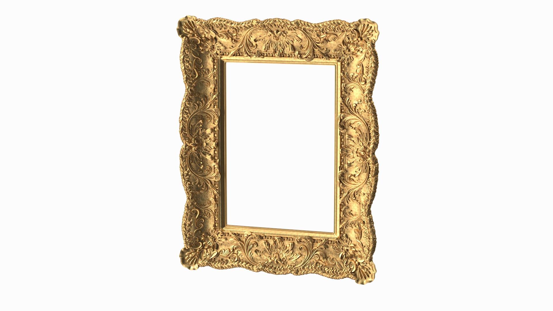 3D Ornate Baroque Picture Frame Model - TurboSquid 2216683