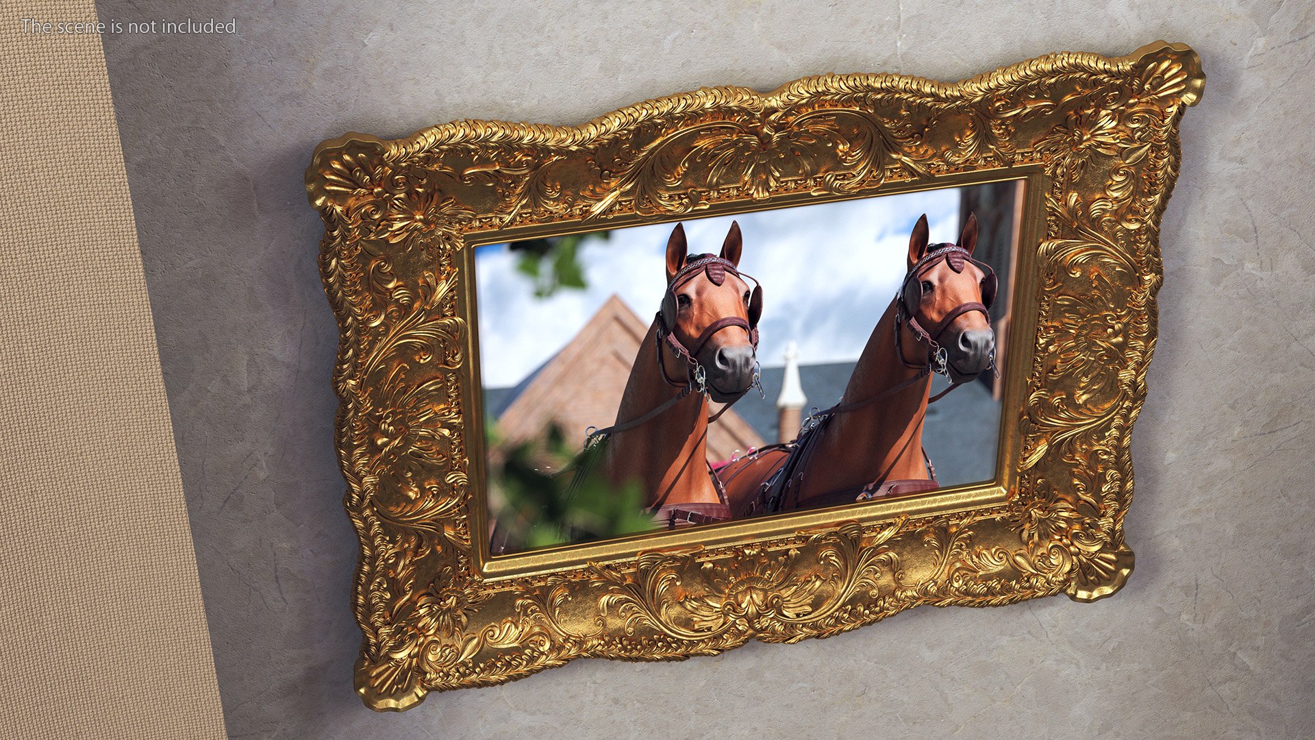 3D Ornate Baroque Picture Frame Model - TurboSquid 2216683