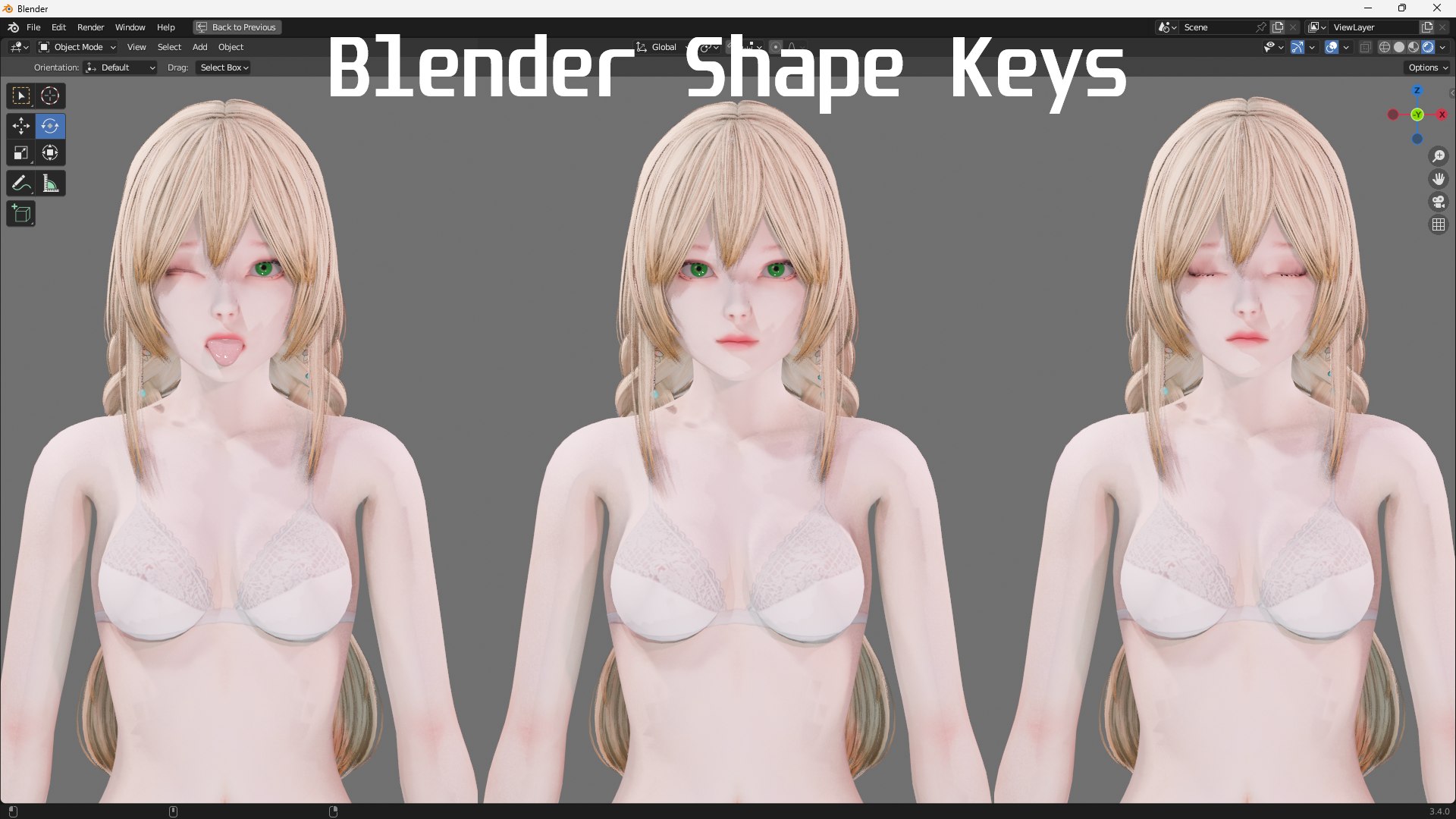 Lingerie Clothes 0002 - UE5 - Unity - Blender - Animated - Realistic Female Character 3D ...