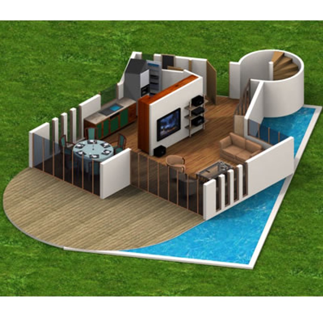 3d Model Interior House Building