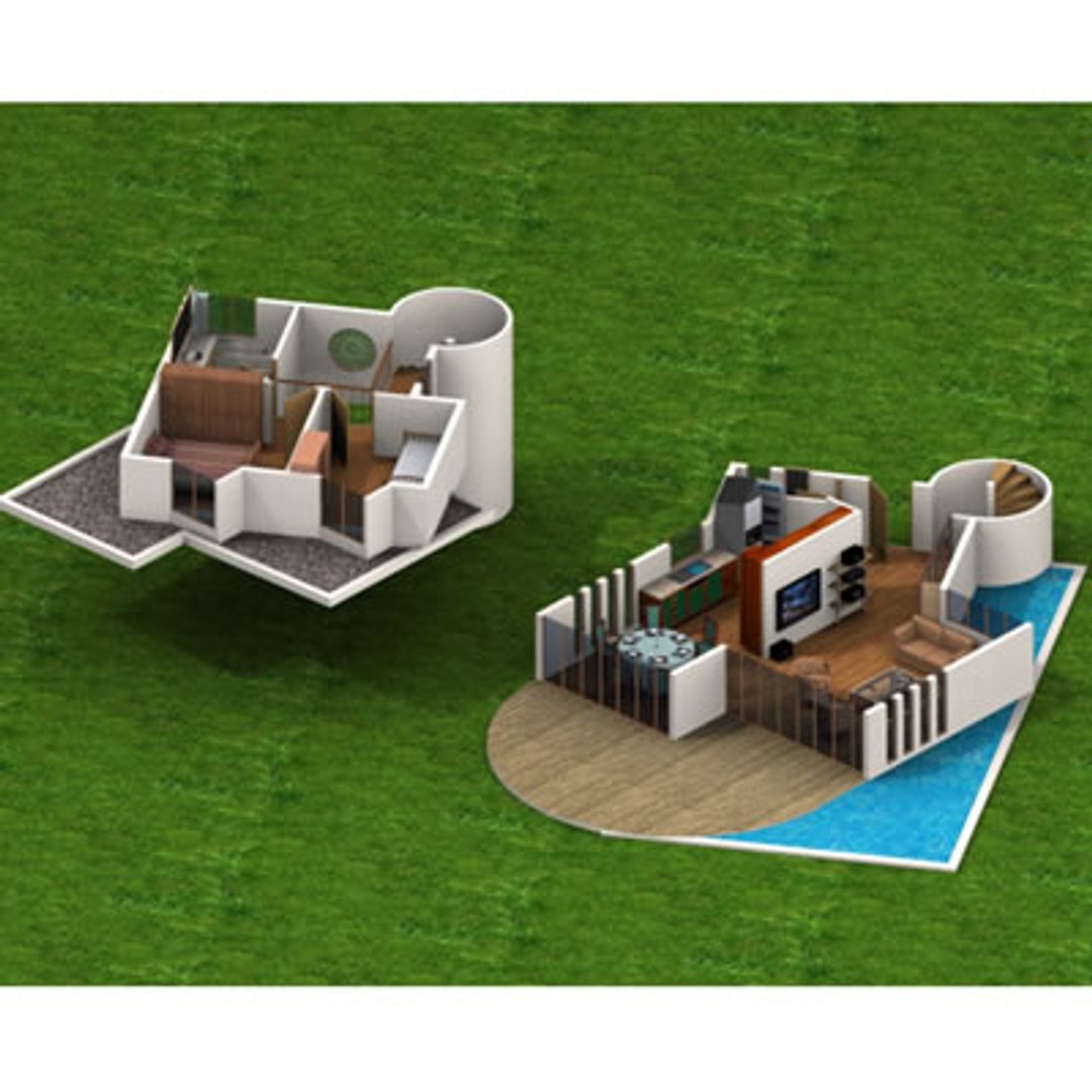 3d Model Interior House Building